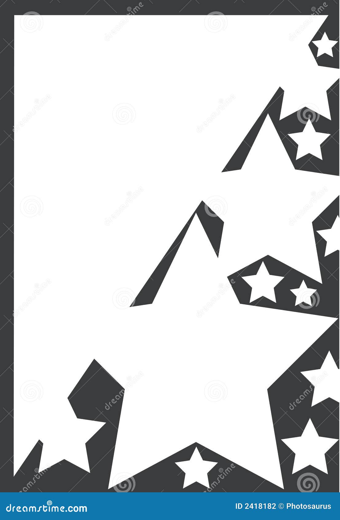 Black Frame with White Stars Stock Vector - Illustration of nice ...