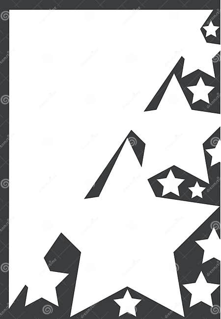 Black Frame with White Stars Stock Vector - Illustration of nice ...