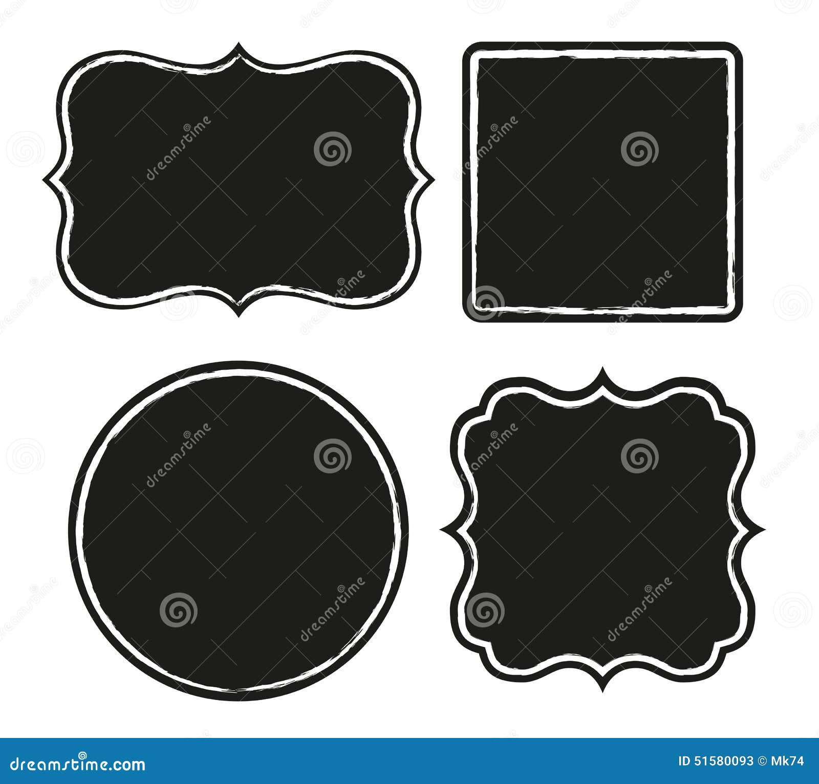 Black frames stock vector. Illustration of vector, black - 51580093