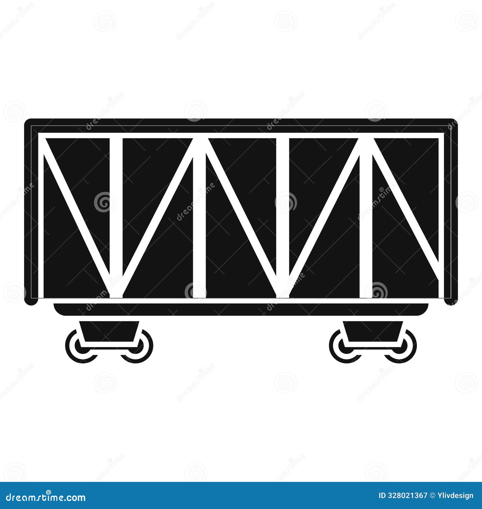 Freight Wagon Container Icon Outline Vector. Train Transit Haulage ...