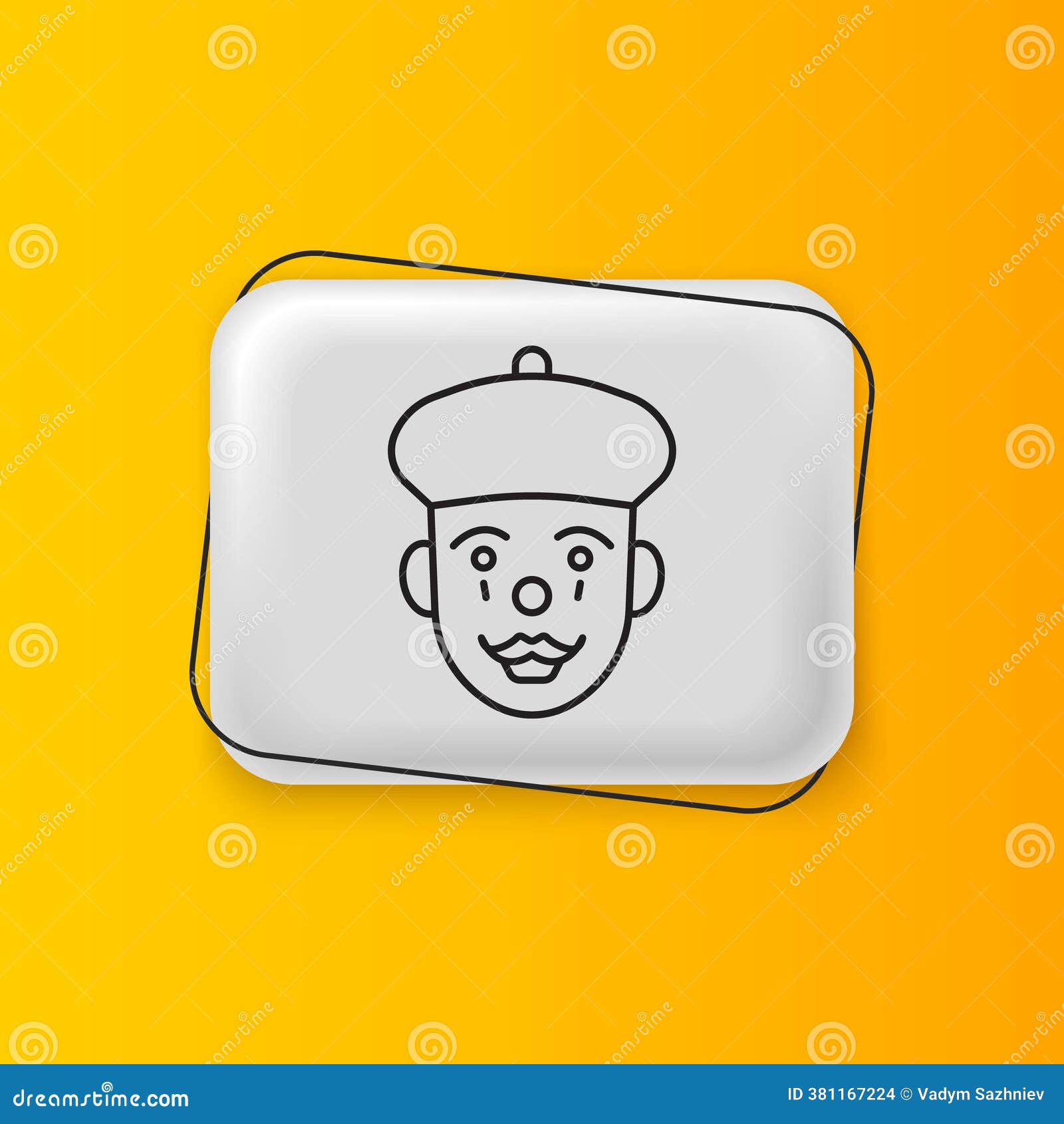 French Mime, Comic Performer. Street Silent Mimic Actor Performing ...