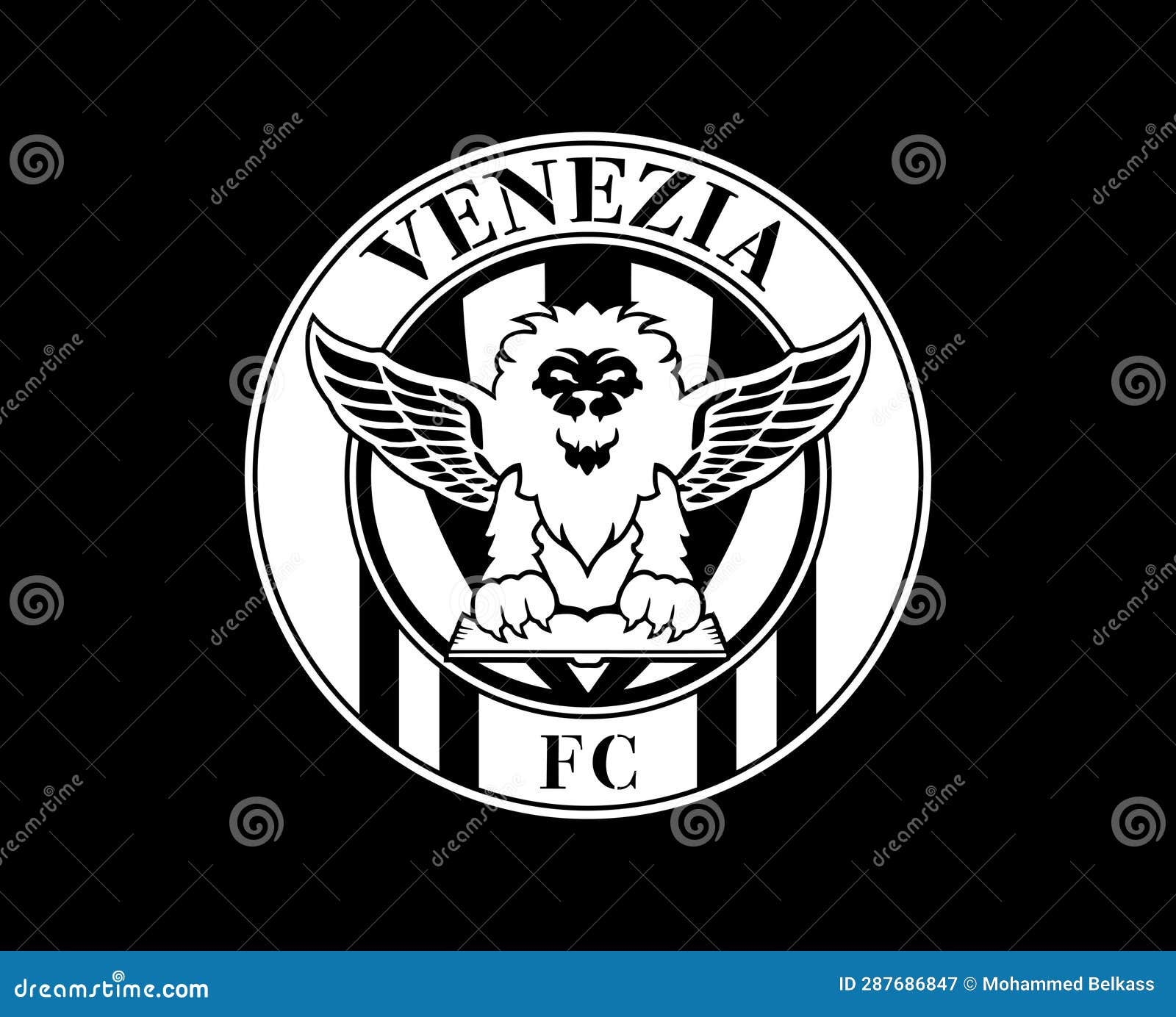 Venezia Club Logo Symbol Black and White Stock Vector - Illustration of ...