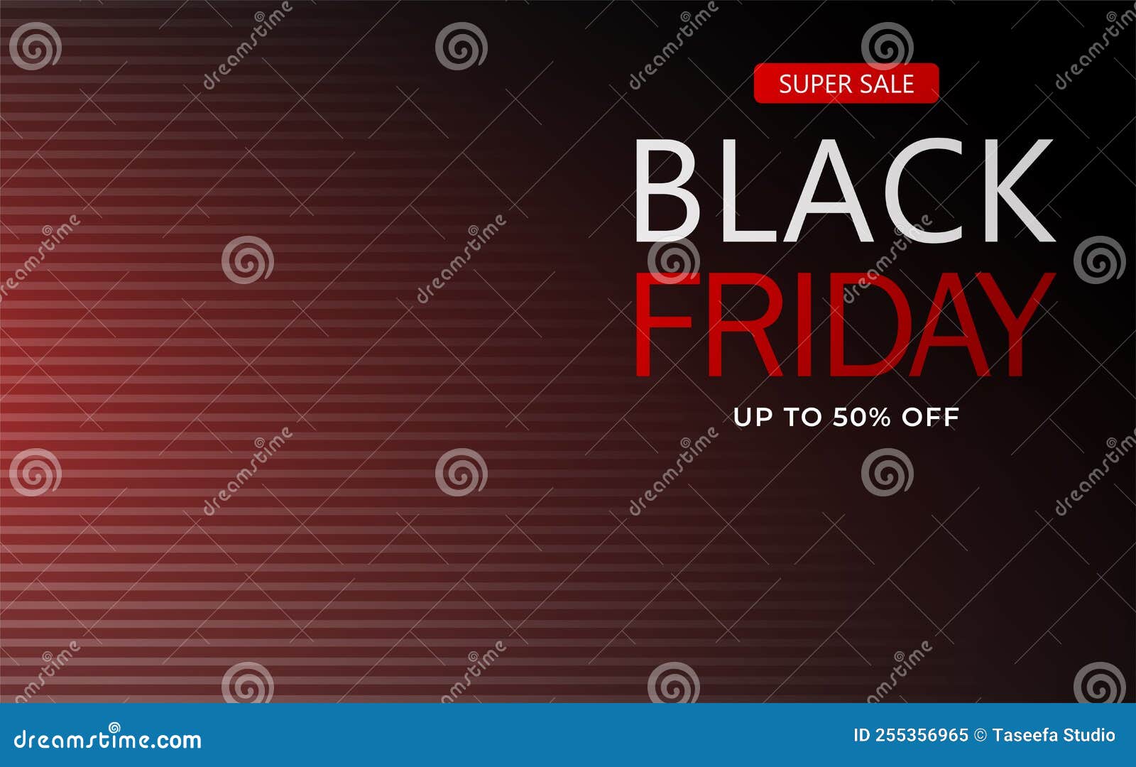 Black Friday Sale Banner Poster Logo On Dark Background Stock Vector