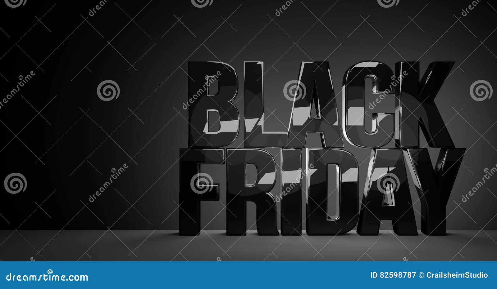 Black Friday Bold Letters Glossy Design Stock Illustration ...