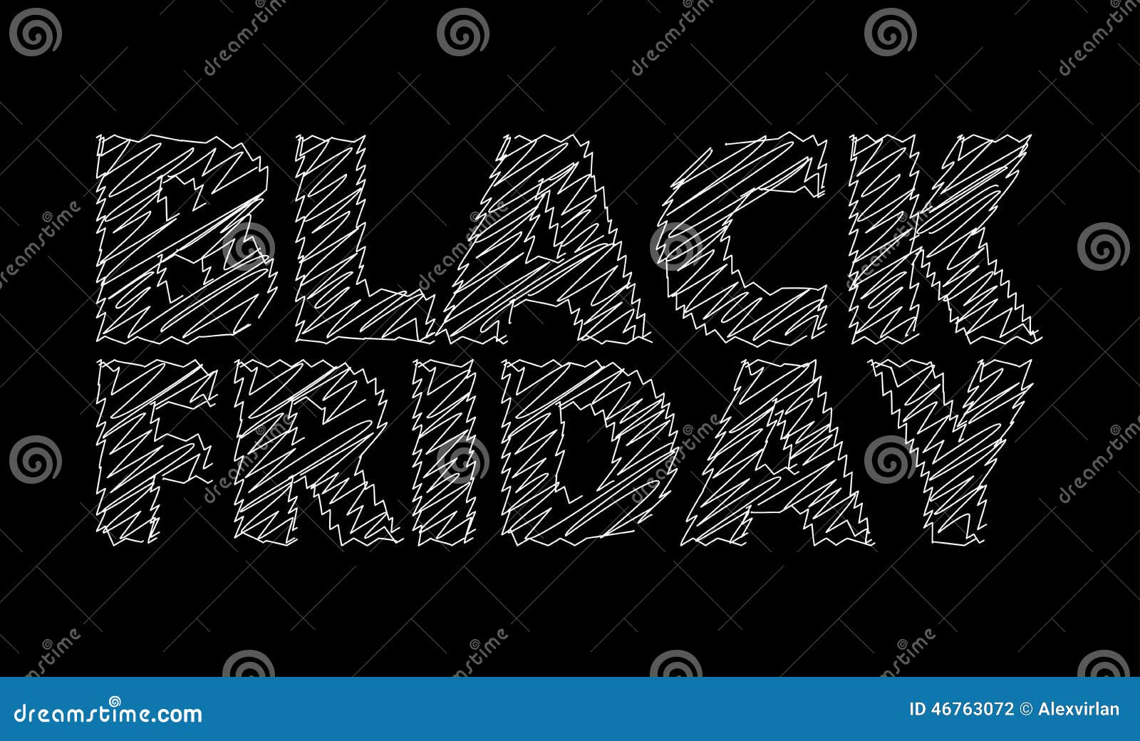 Black Friday Chalk stock vector. Illustration of design - 46763072