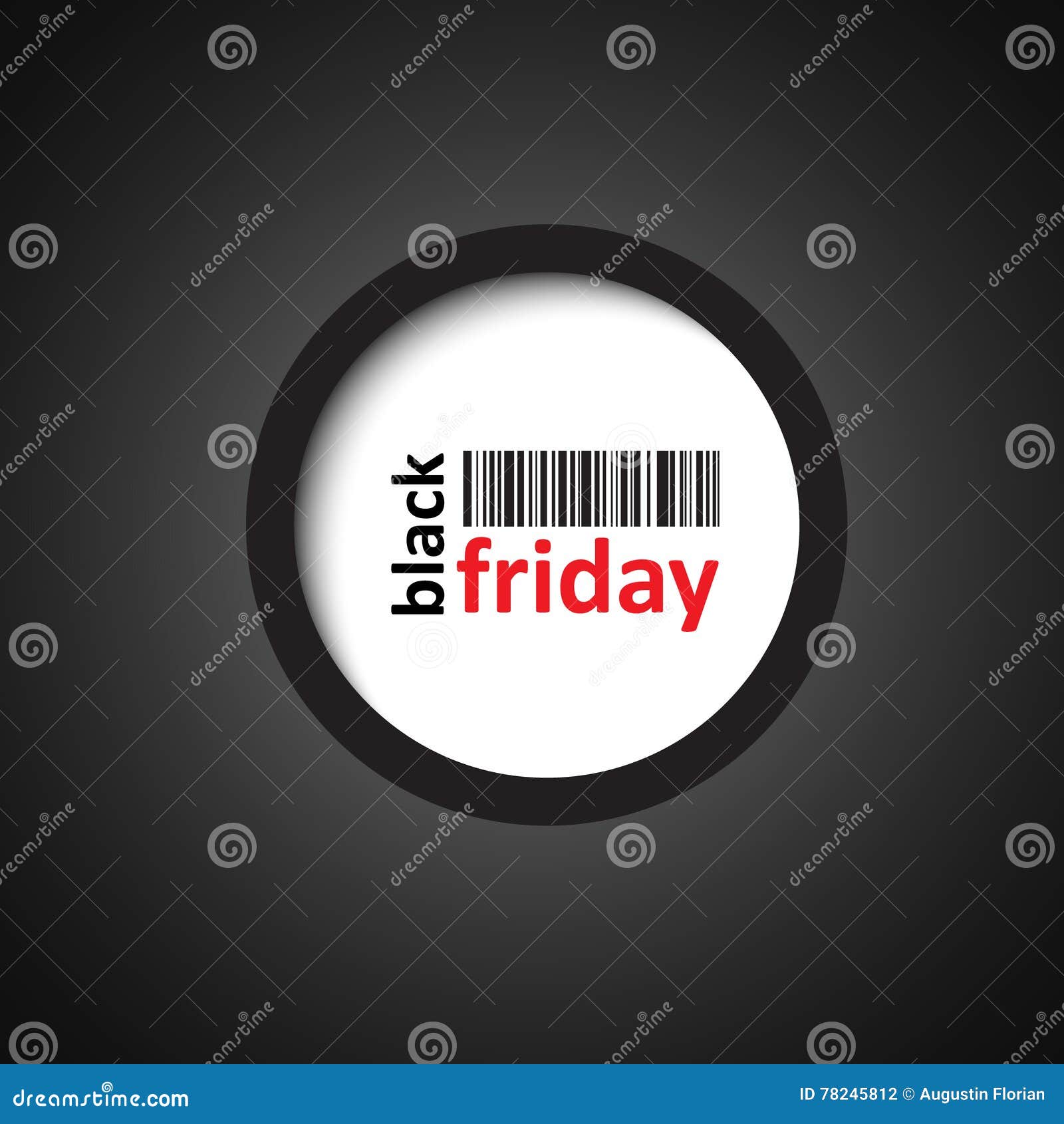 Black friday circle sign stock vector. Illustration of black - 78245812