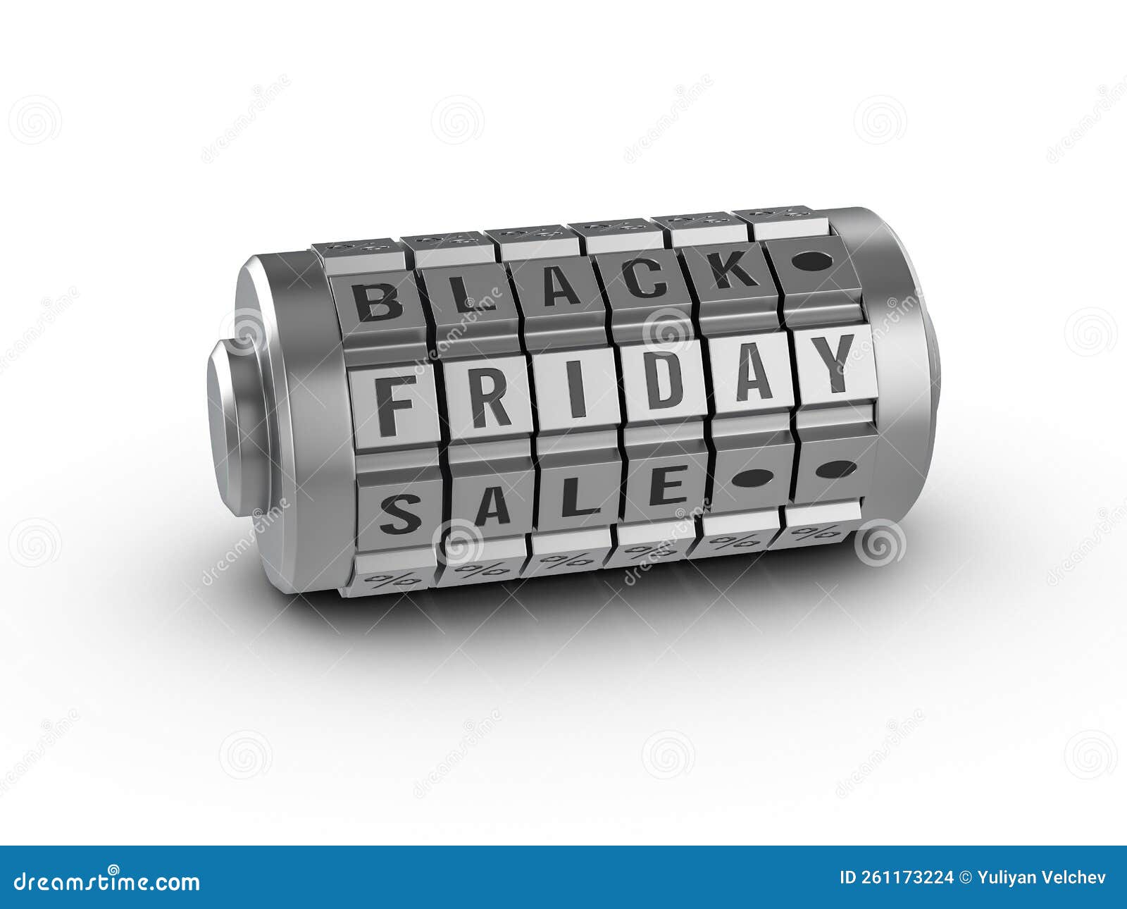 Black Friday Combination Lock Stock Illustration - Illustration of dial ...