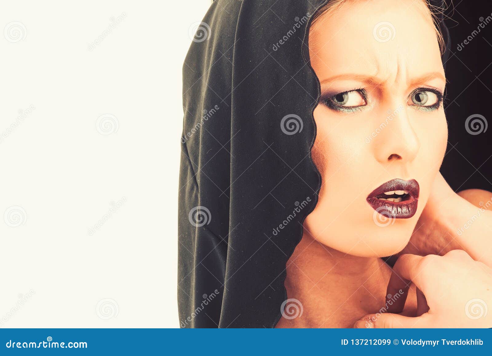 Black Friday Concept Gothic Fashion And Beauty Makeup Look And