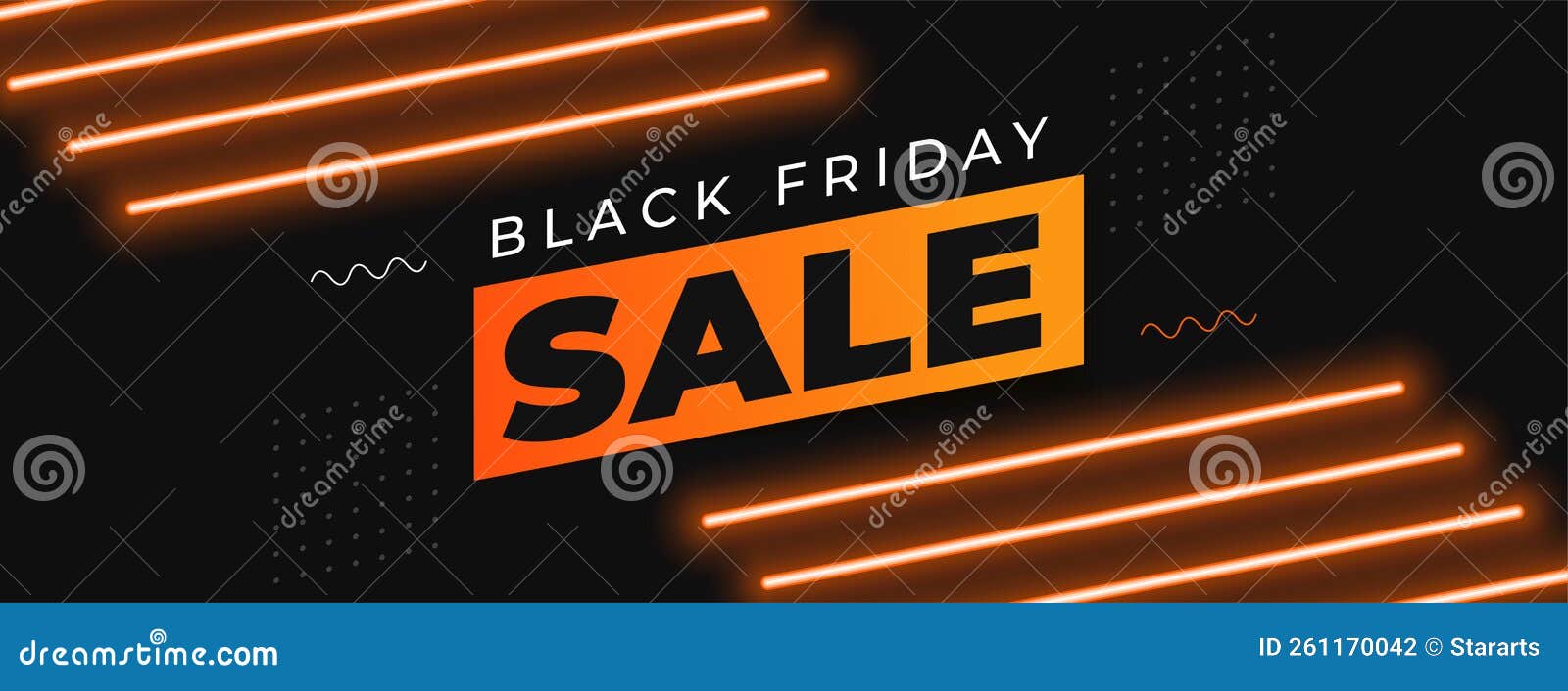Black Friday Event Sale Poster with Neon Light Stick Stock Vector ...