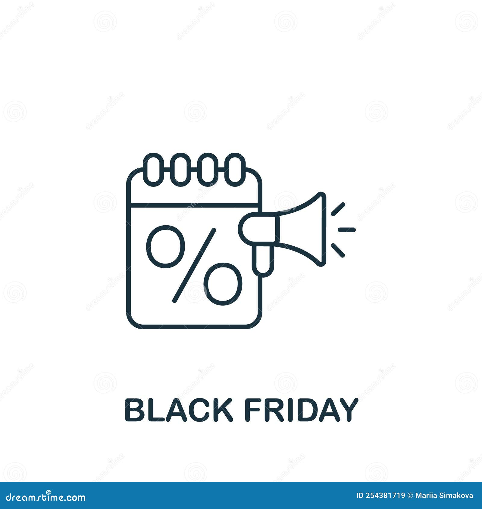 Black Friday Icon. Line Simple Line Retail Icon for Templates, Web ...