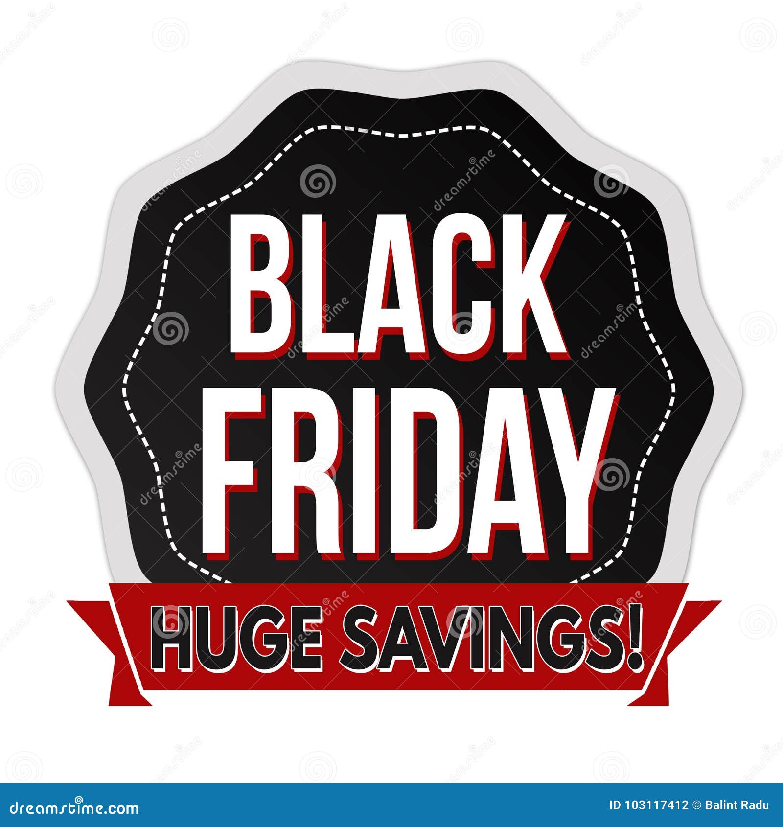 Black Friday Label or Sticker Stock Vector - Illustration of deal ...