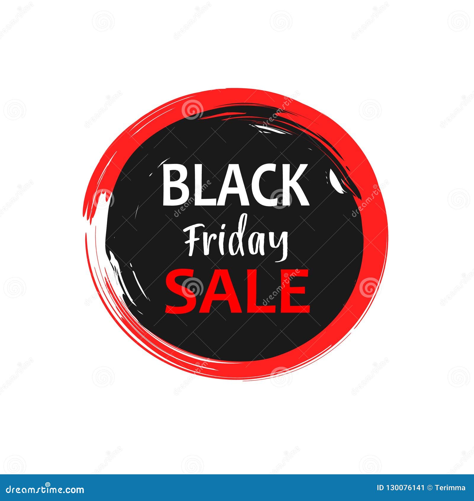 Black Friday, round label stock vector. Illustration of vector - 130076141