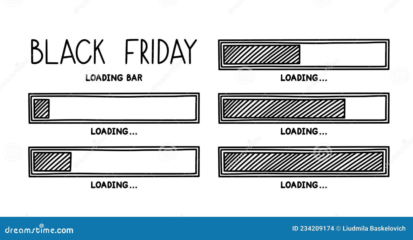 Black Friday Loading Bar. Infographics Design Element with Status of ...