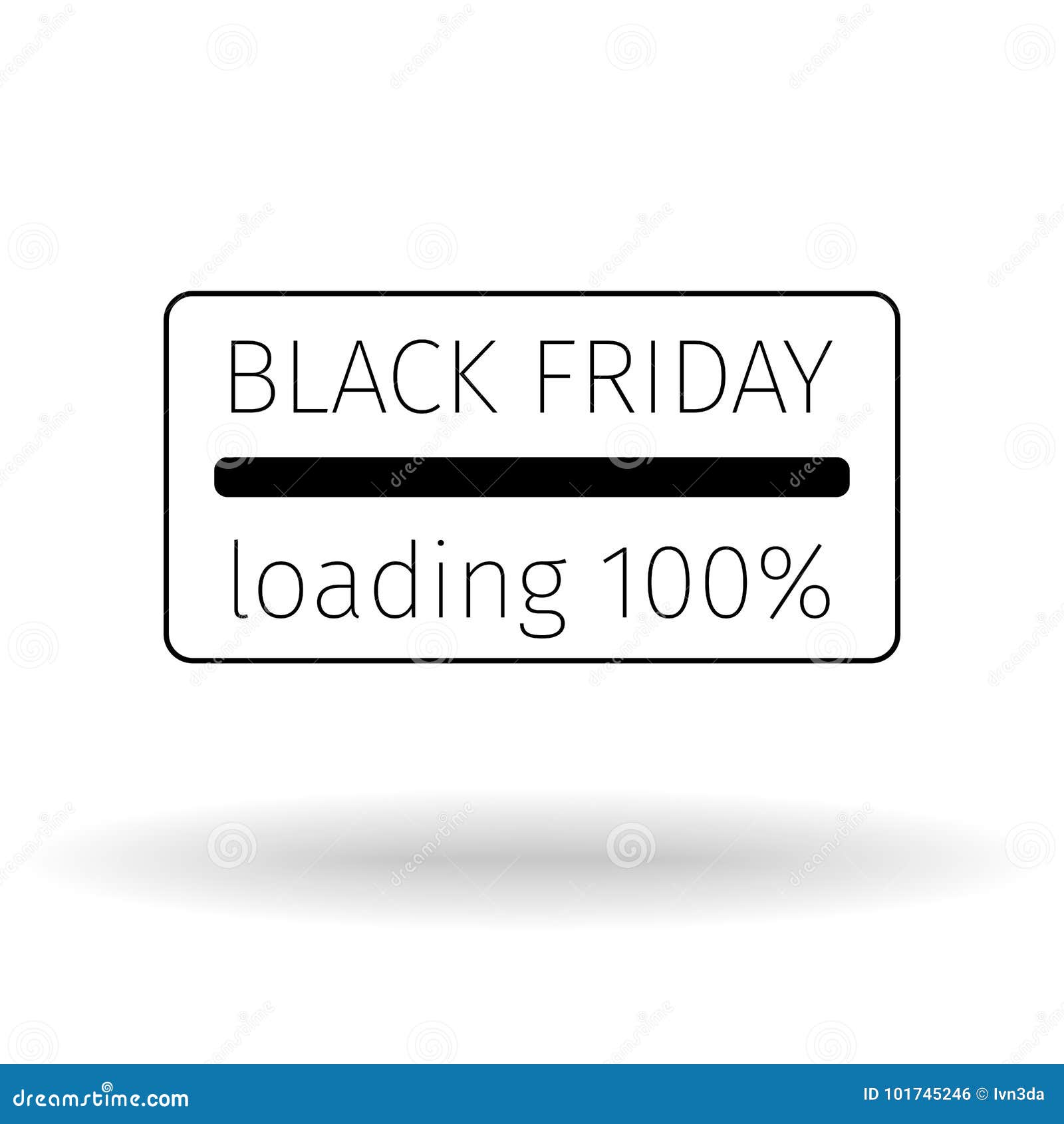 Black Friday 100 Loading. Progress Loading Bar Stock Vector ...
