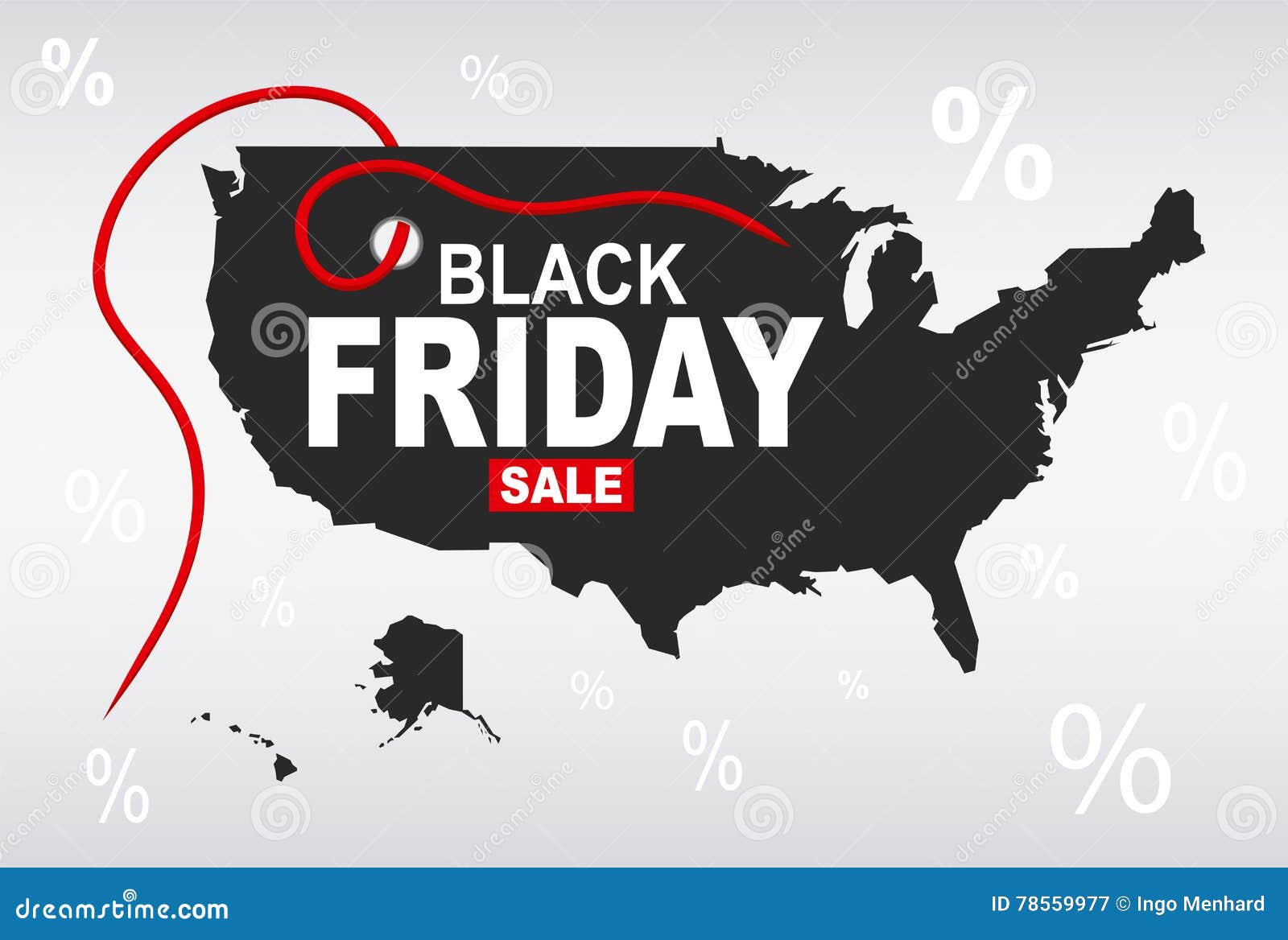 Black Friday Map - USA stock illustration. Illustration of black - 78559977