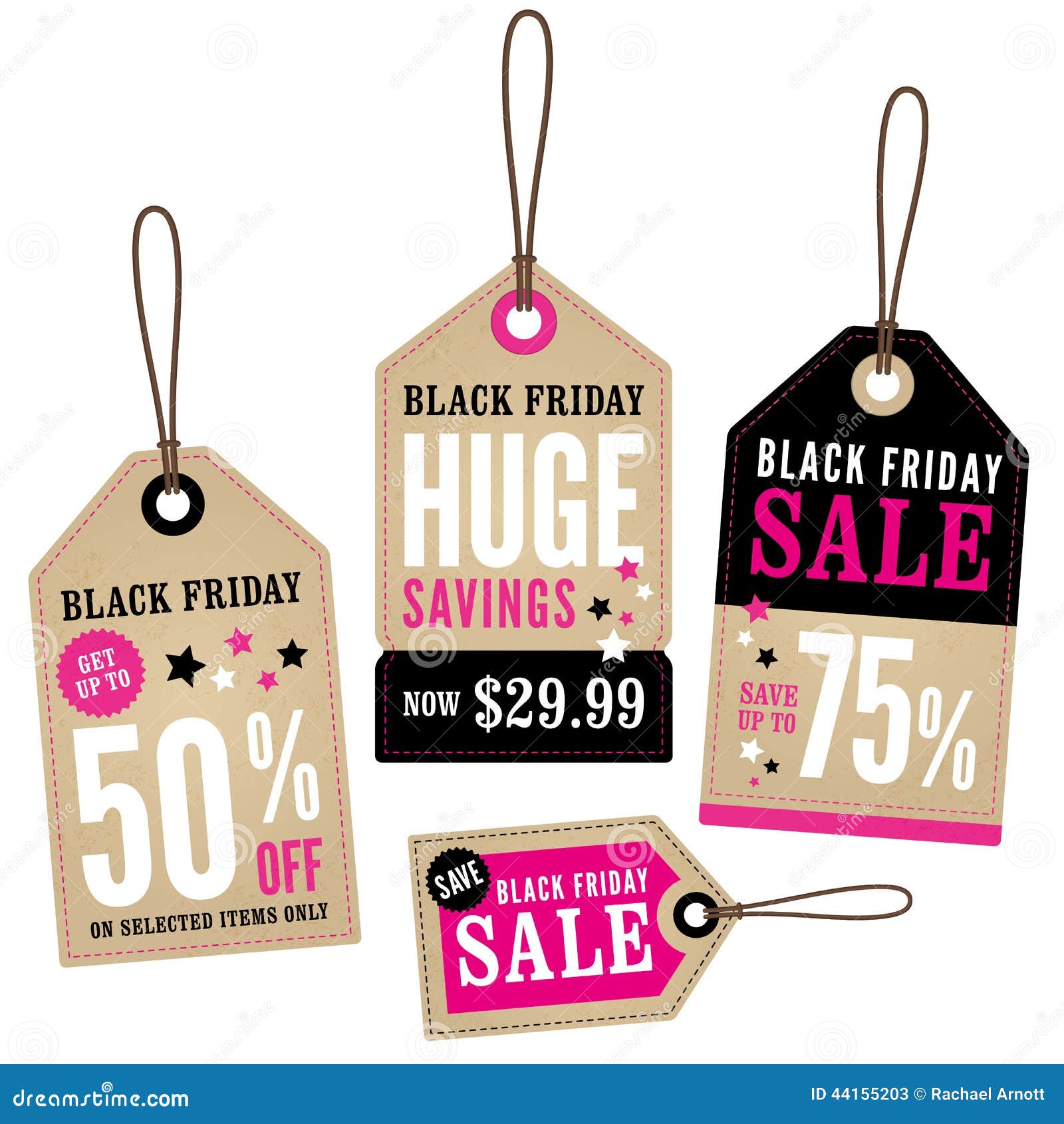 Black Friday Retail Labels stock vector. Illustration of discount ...