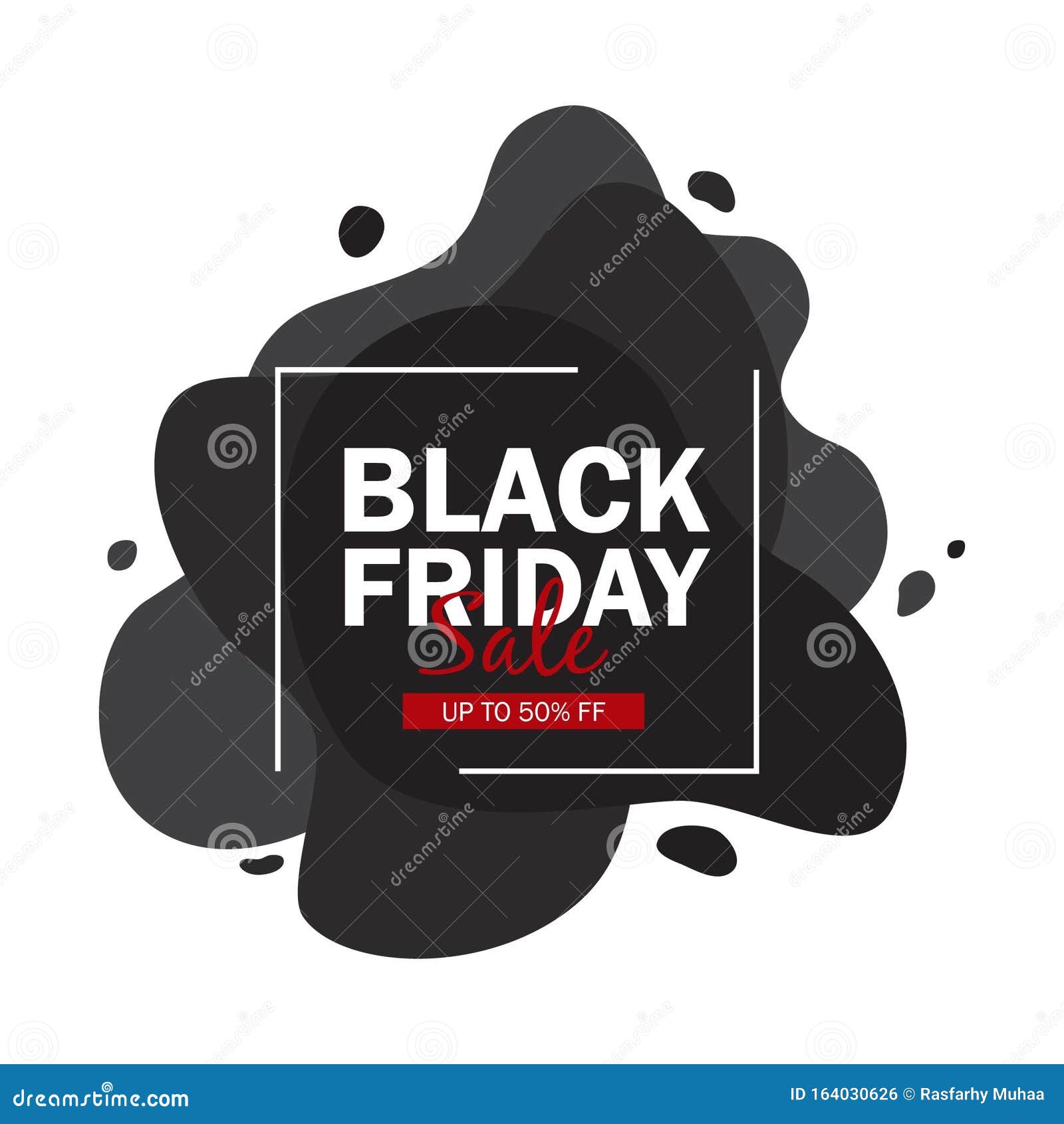 Black Friday Sale Liquid Solid Black Stock Vector - Illustration of ...