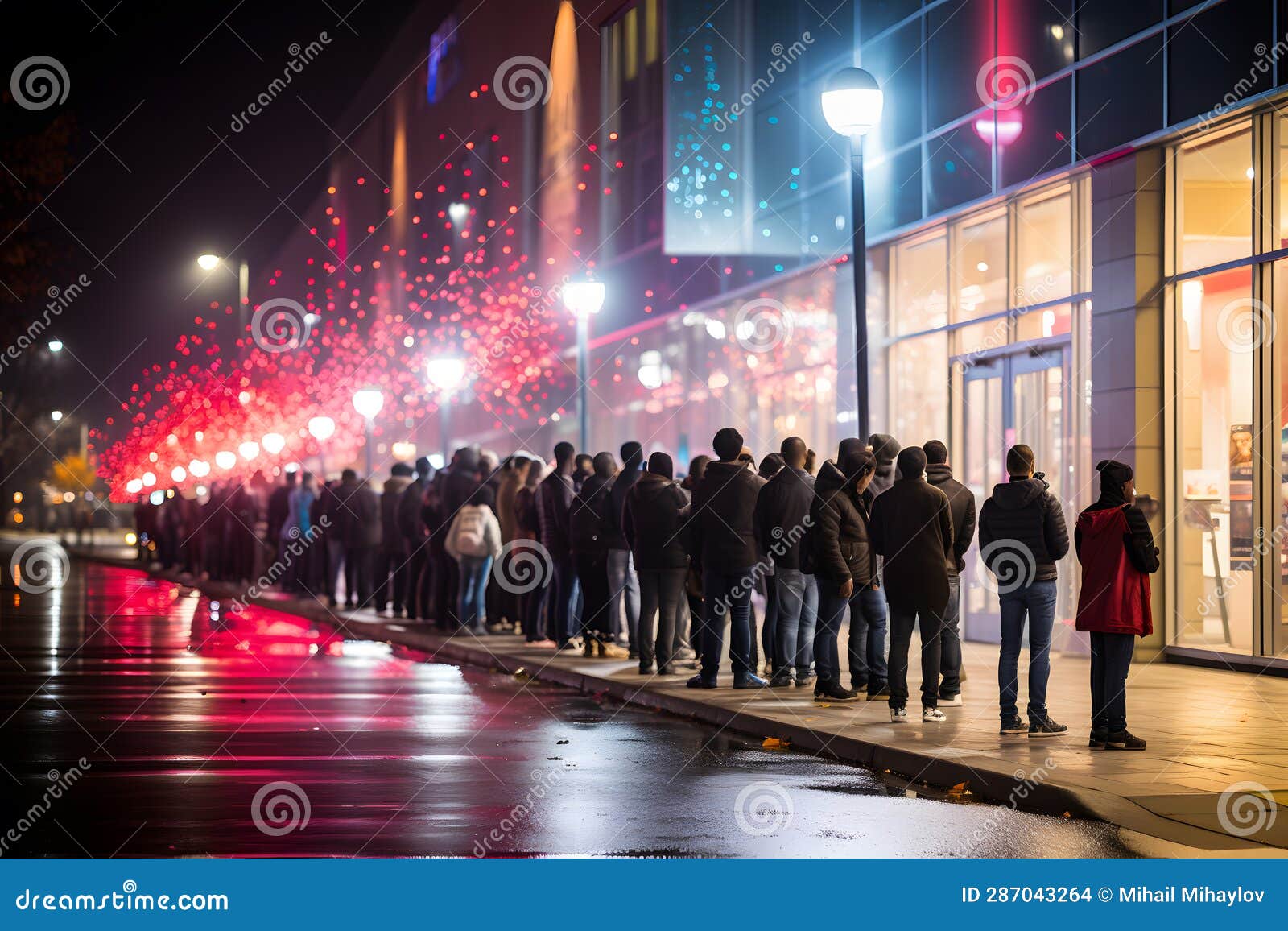 Black Friday Shoppers Anxiously Awaiting Ai Generated Art Stock Photo ...
