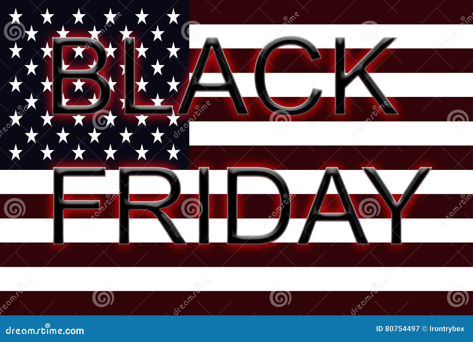 Black Friday on Usa Flag Background Stock Illustration - Illustration ...