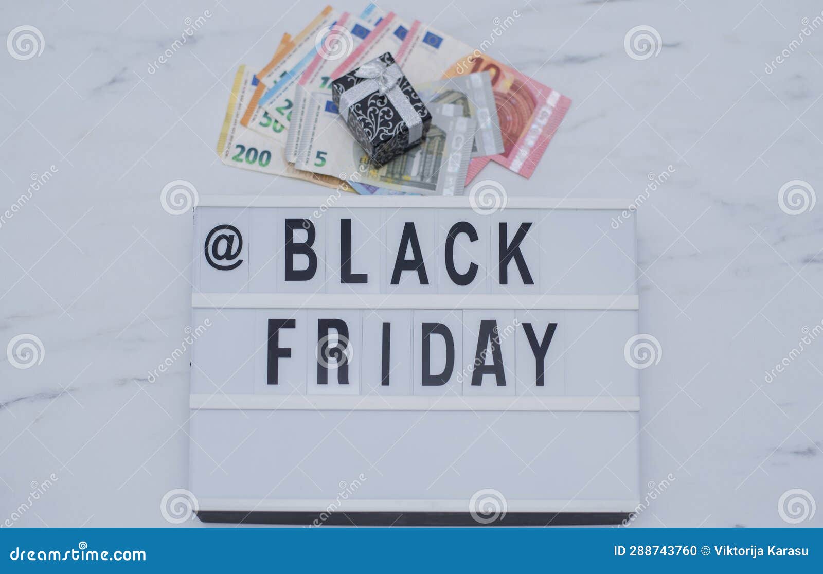 Black Friday Word on Lightbox on White Table Stock Photo - Image of ...
