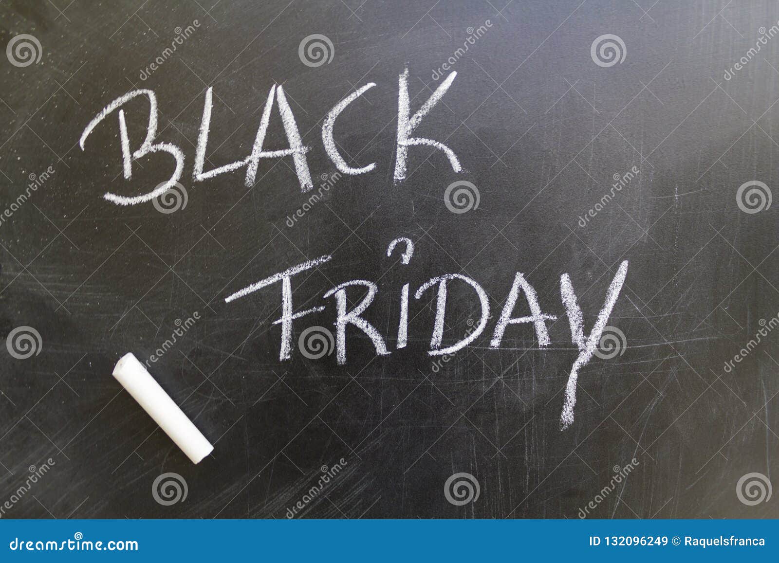 Black Friday Written on Blackboard with White Chalk Stock Image - Image ...
