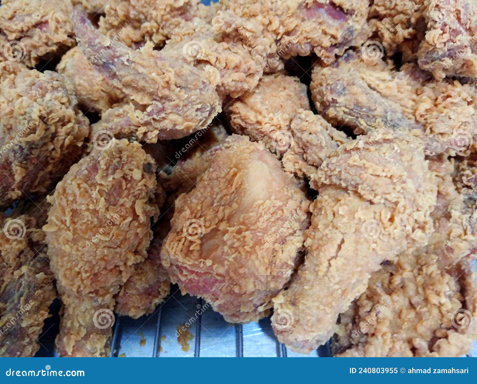 Black fried chicken stock image. Image of icing, food - 240803955