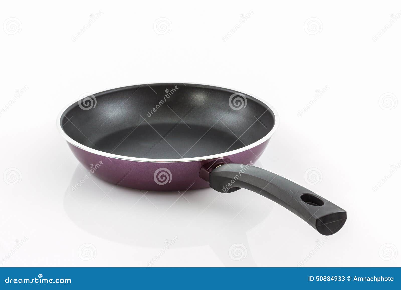 Black Frying Pan with Handle . Stock Image - Image of frying ...