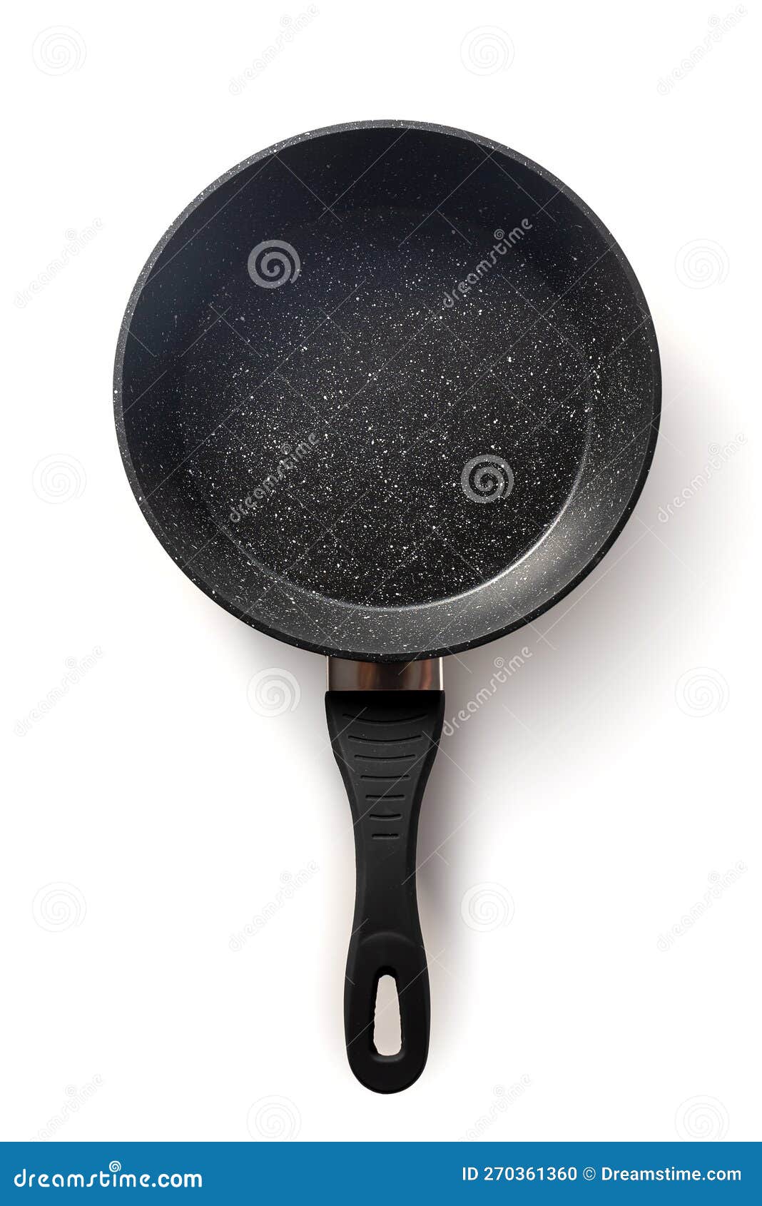 Black Frying Pan, Top View. Isolate Stock Photo - Image of heat, metal ...