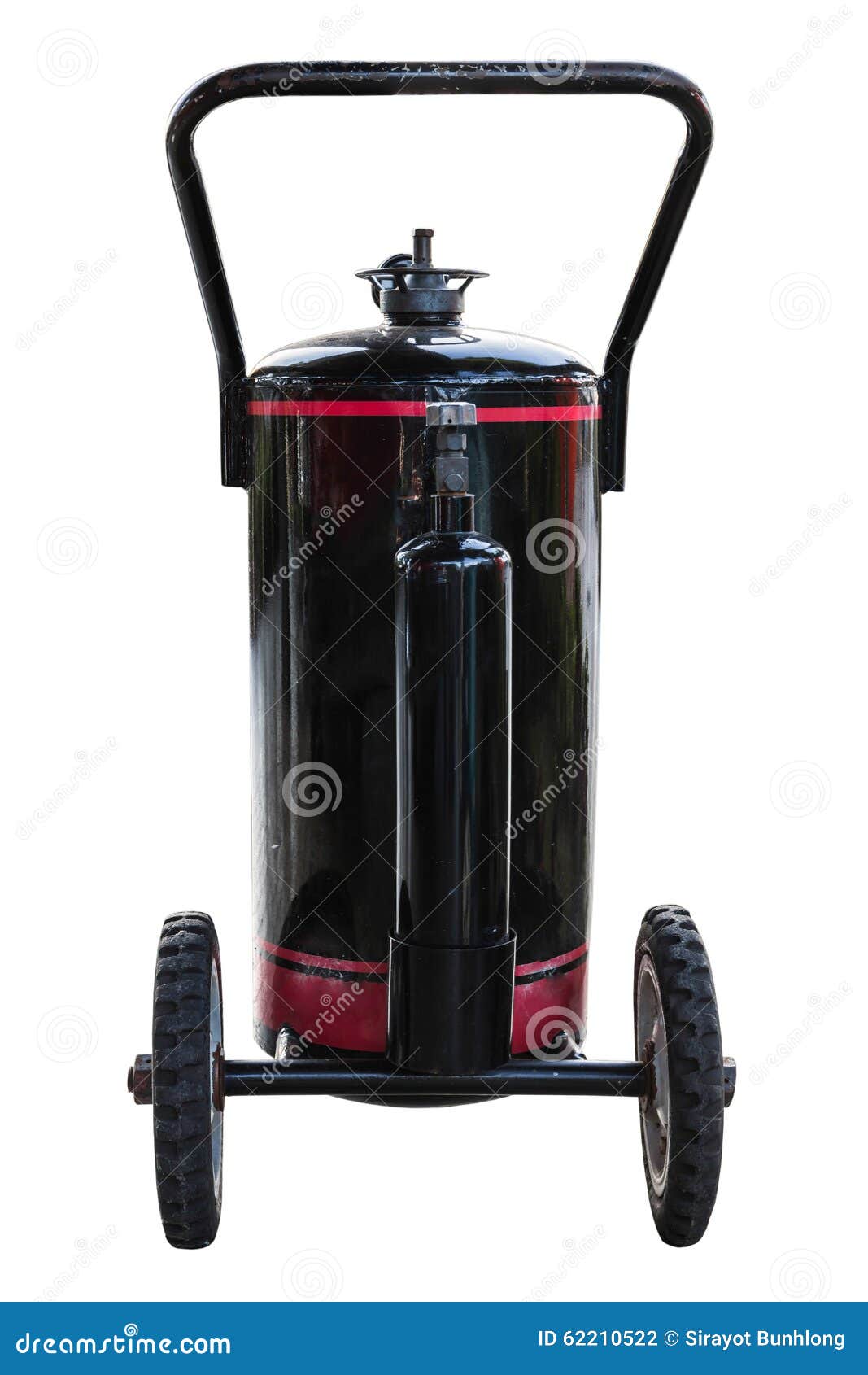 Black Fuel Tank with Wheel Isolate on White Background Stock Photo ...