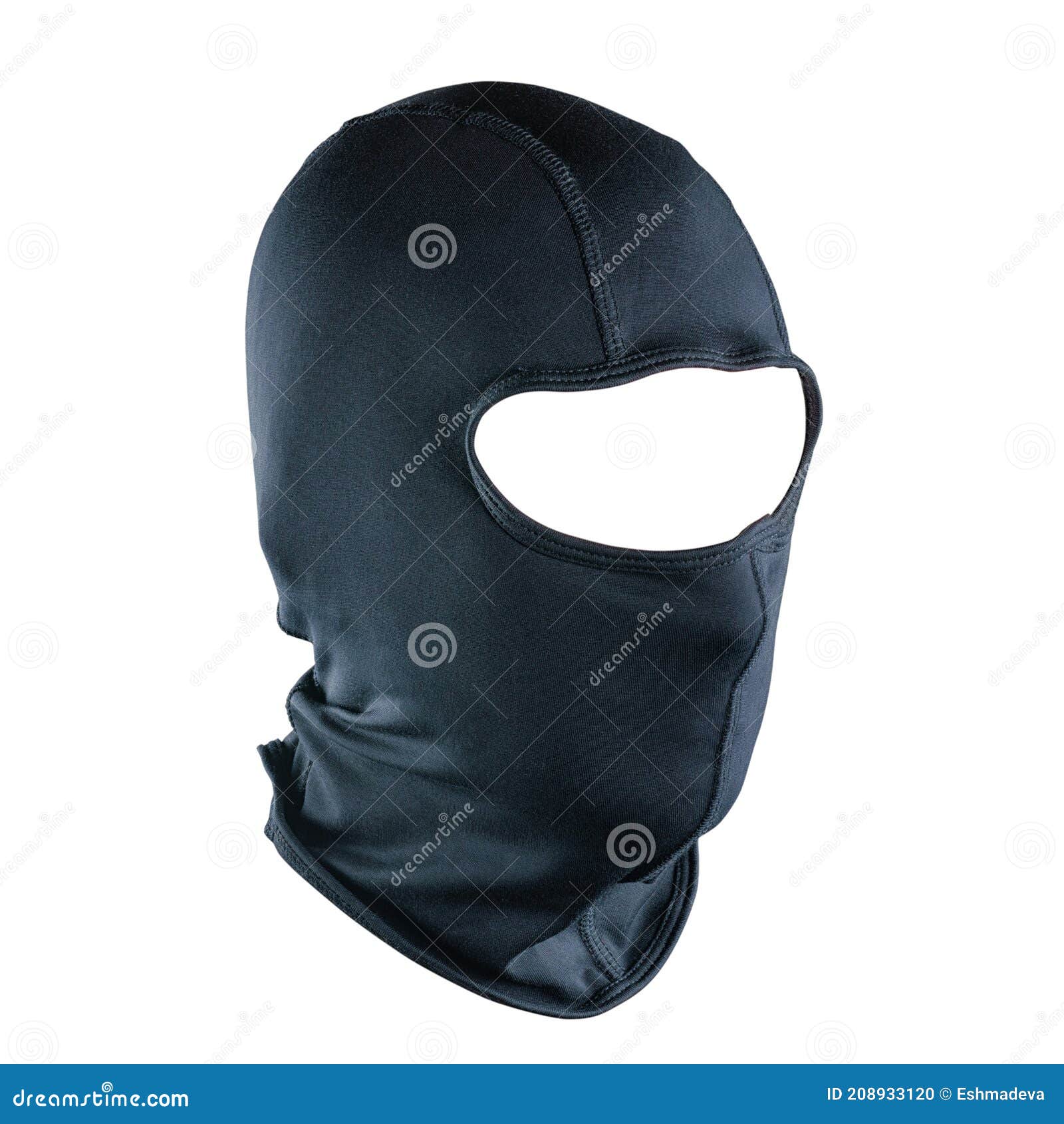Black Full Face Mask Three Quarters View Isolated With Clipping Path ...