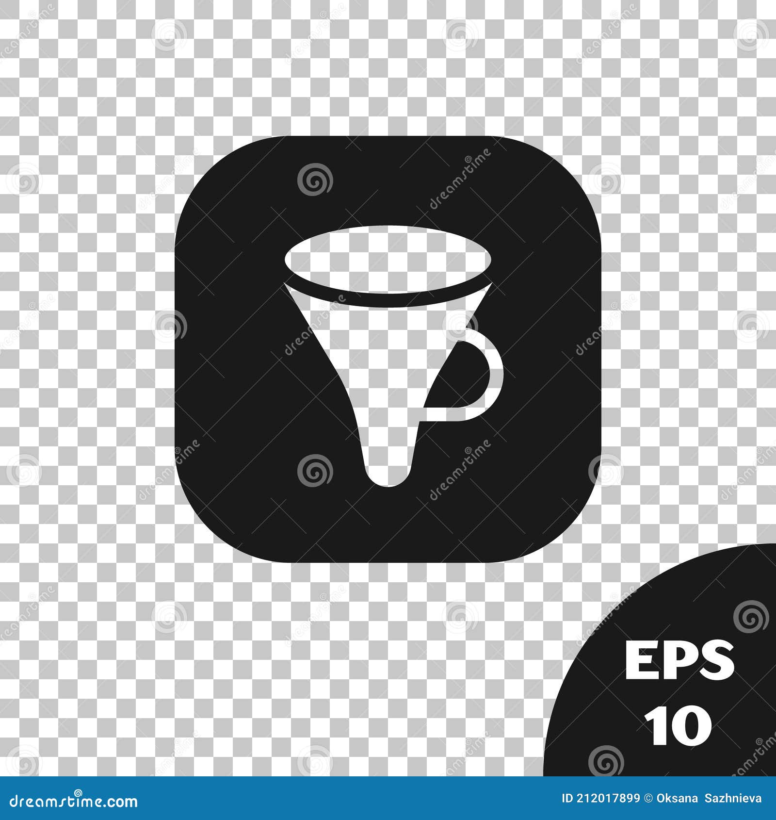 Black Funnel or Filter Icon Isolated on Transparent Background. Vector ...
