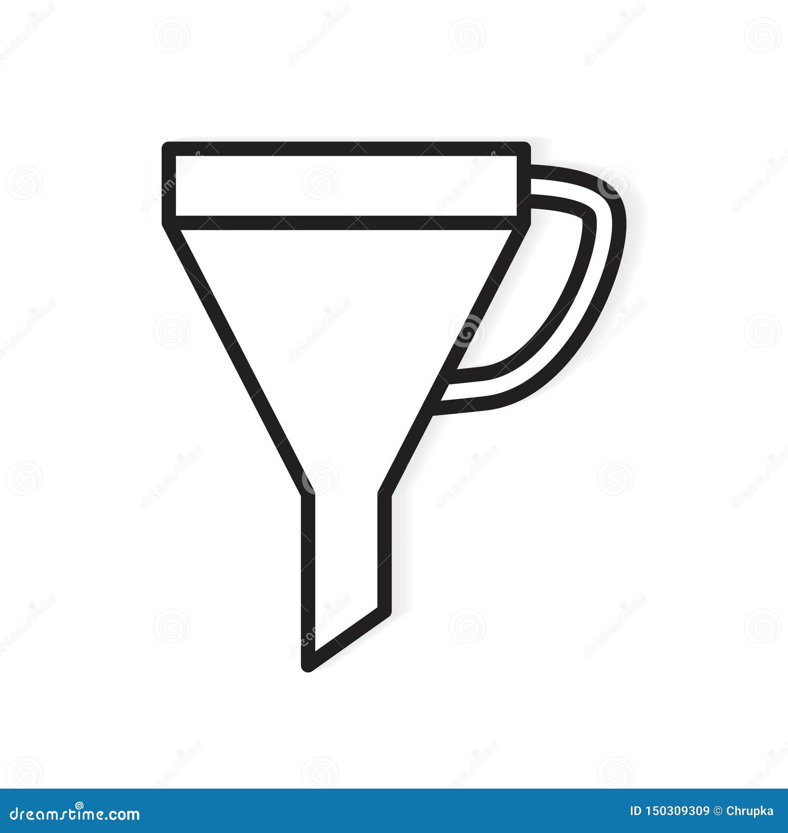 Black funnel icon stock vector. Illustration of experiment - 150309309