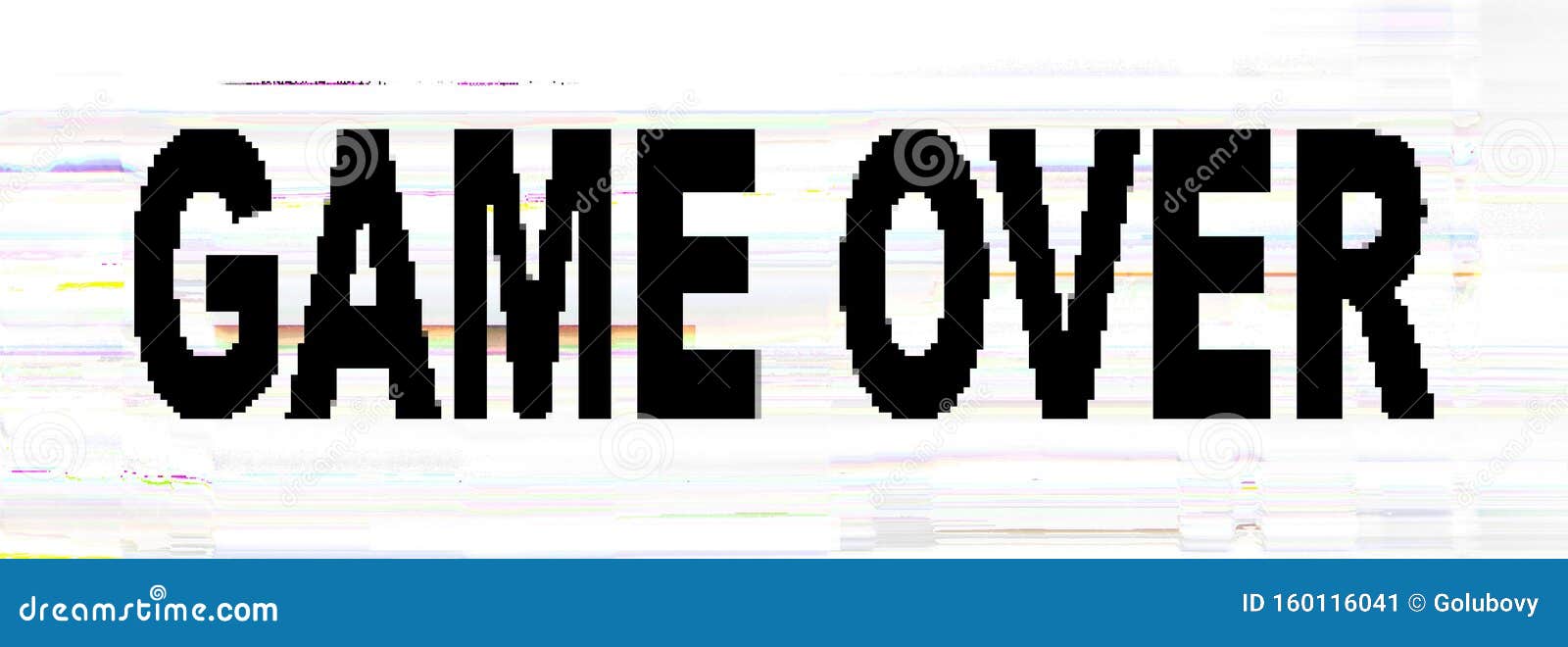 Black Game Over Message Pixel Distorted Screen Stock Illustration ... Black Game Over Message Pixel Distorted Screen Stock Illustration ...