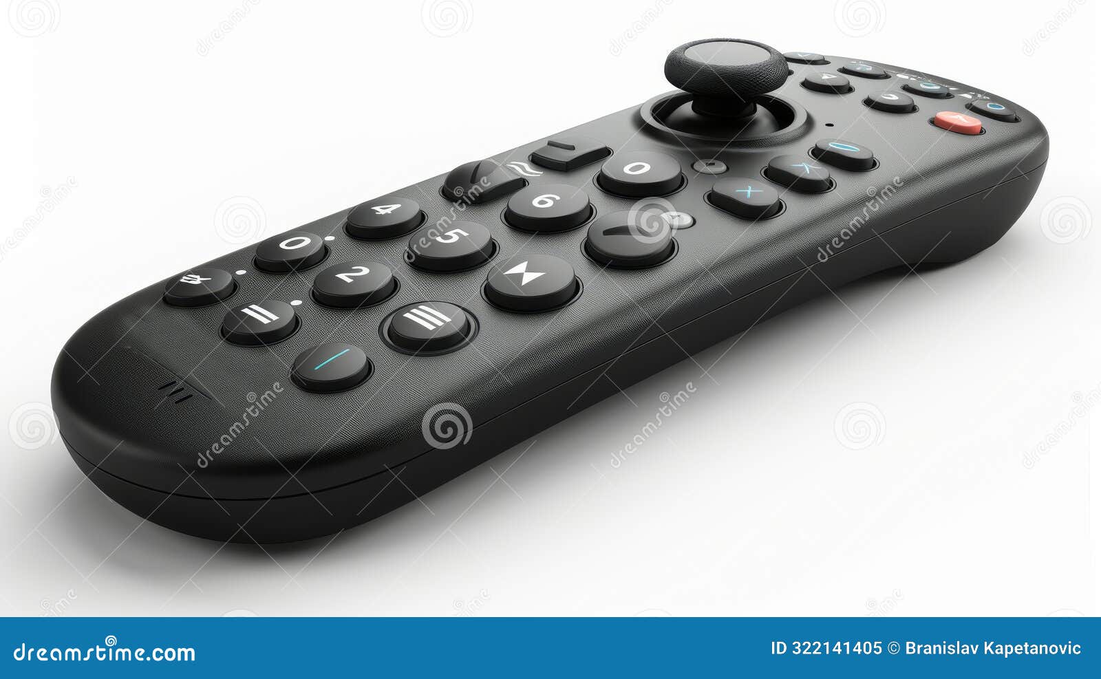 Black Gaming Controller on White Background Stock Illustration ...