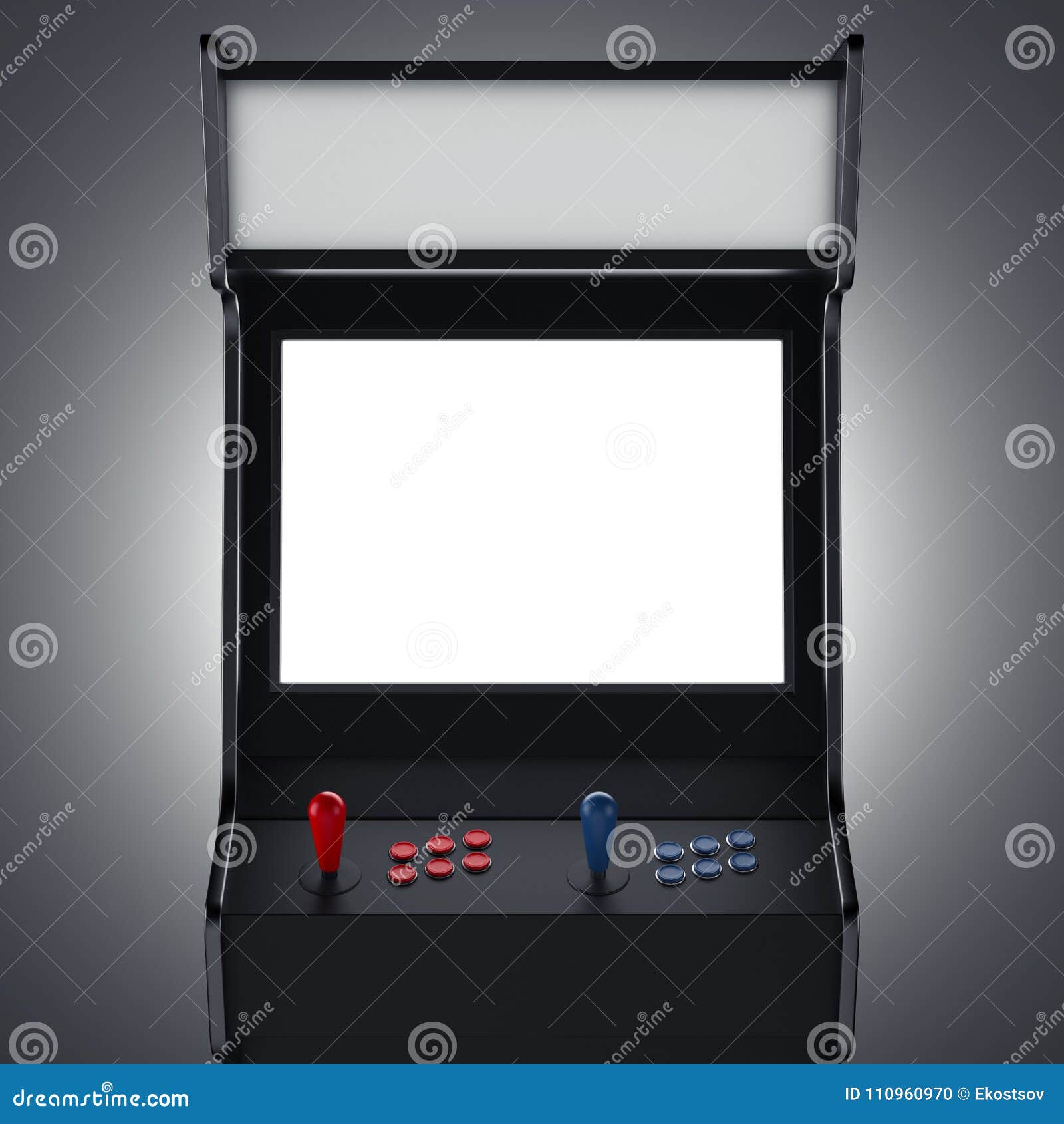 Black Gaming Machine. 3d Rendering Stock Illustration - Illustration of ...