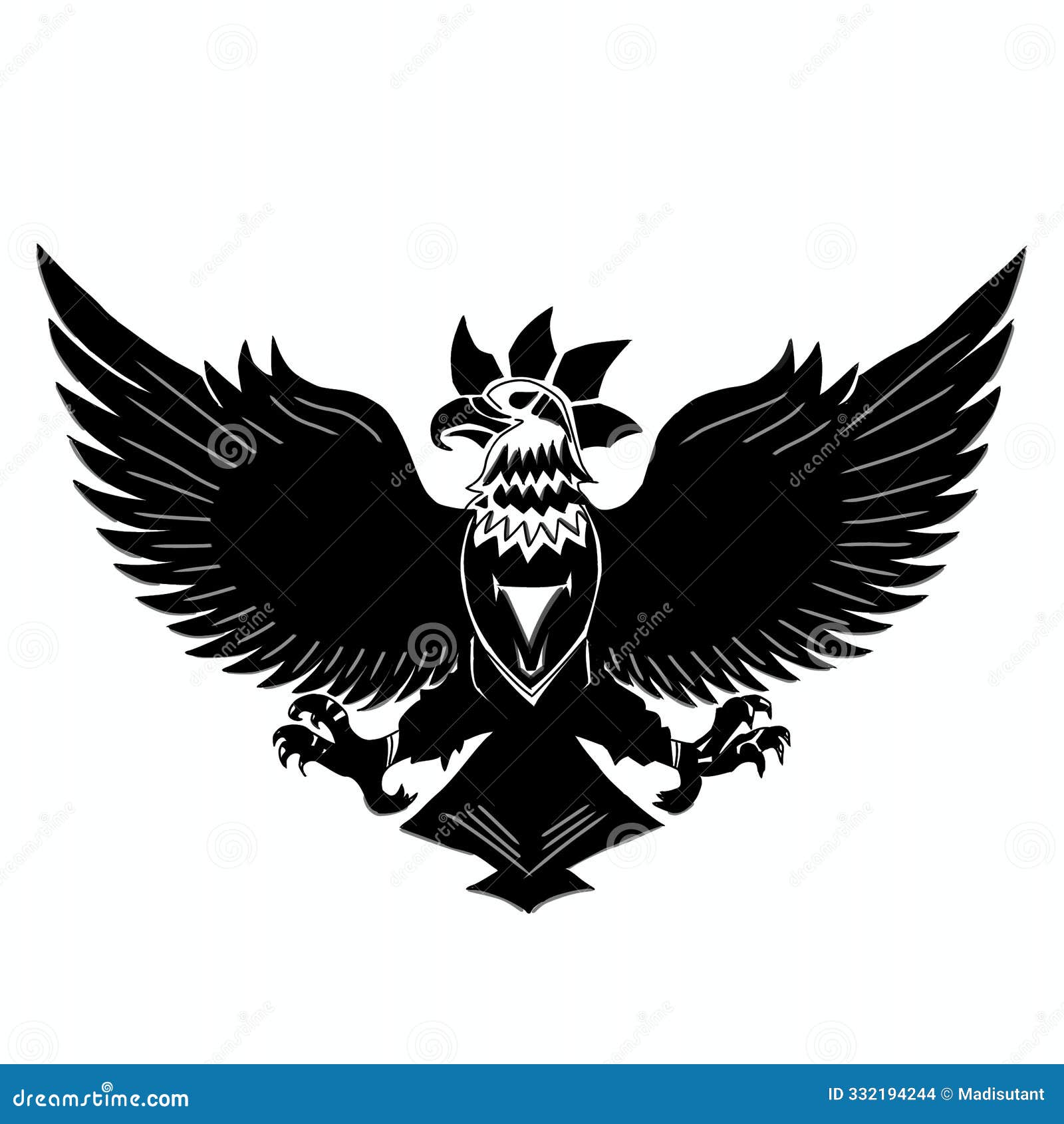 Black Garuda Icon With An Elegant Character, Strong And Powerful, With ...