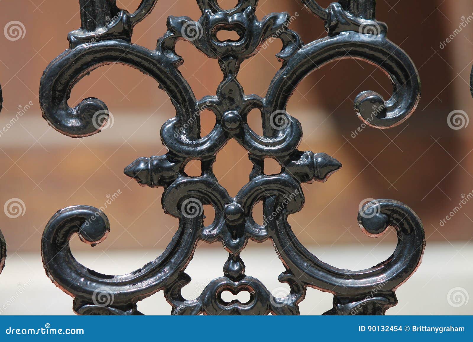 Black Gate with Scrolls stock photo. Image of black, scrolled - 90132454
