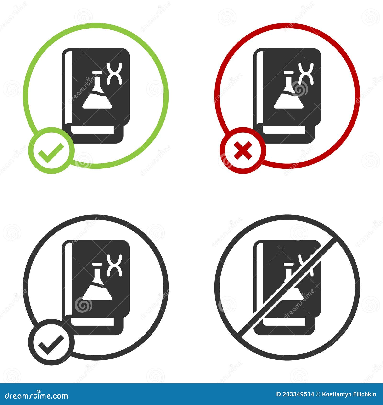 Black Genetic Engineering Book Icon Isolated on White Background. DNA ...