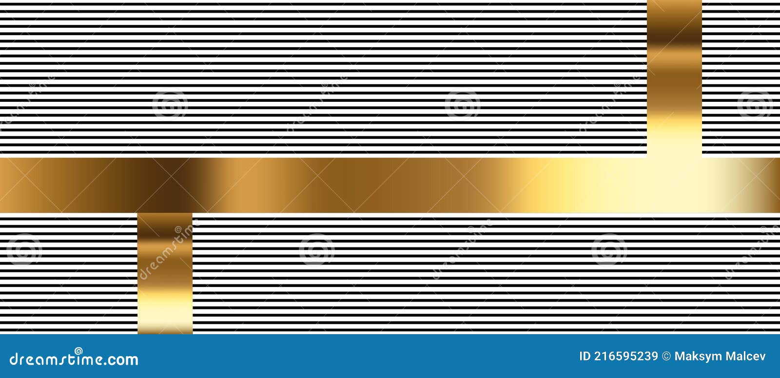 Black Geometric Horizontal and Vertical Lines with Gold Insert Modern ...