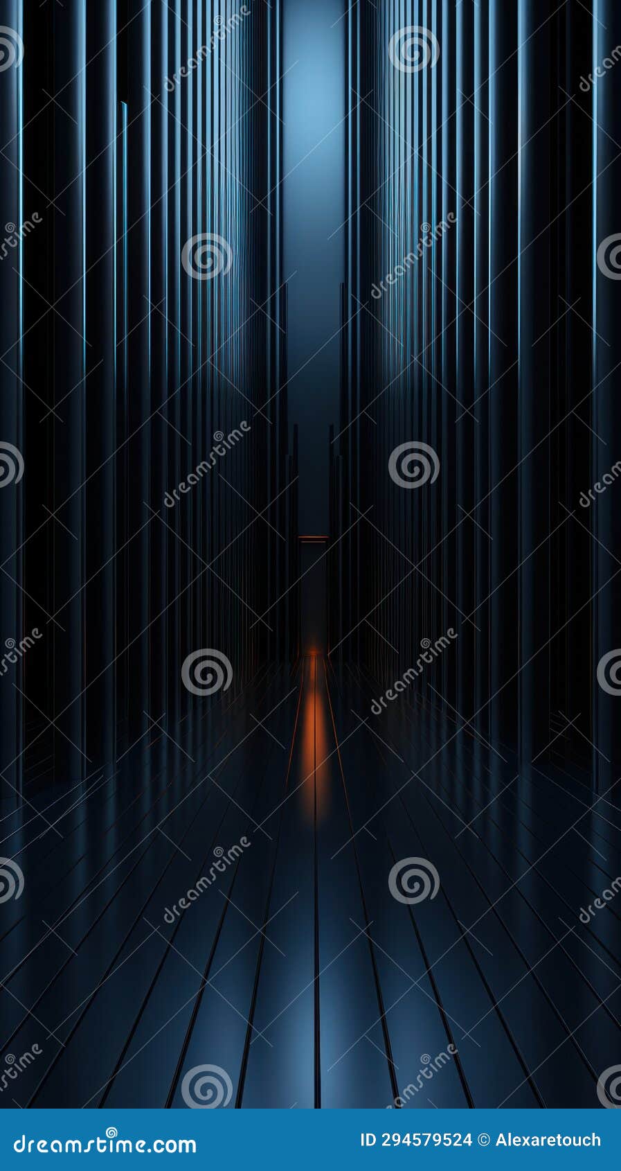 Black Geometric Perspective Receding into the Distance Stock Photo ...