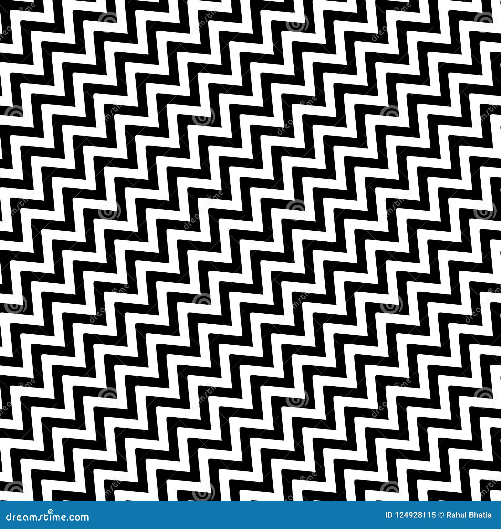 Vector Zigzag Chevron Seamless Pattern. Curved Wavy Zig Zag Line Stock ...