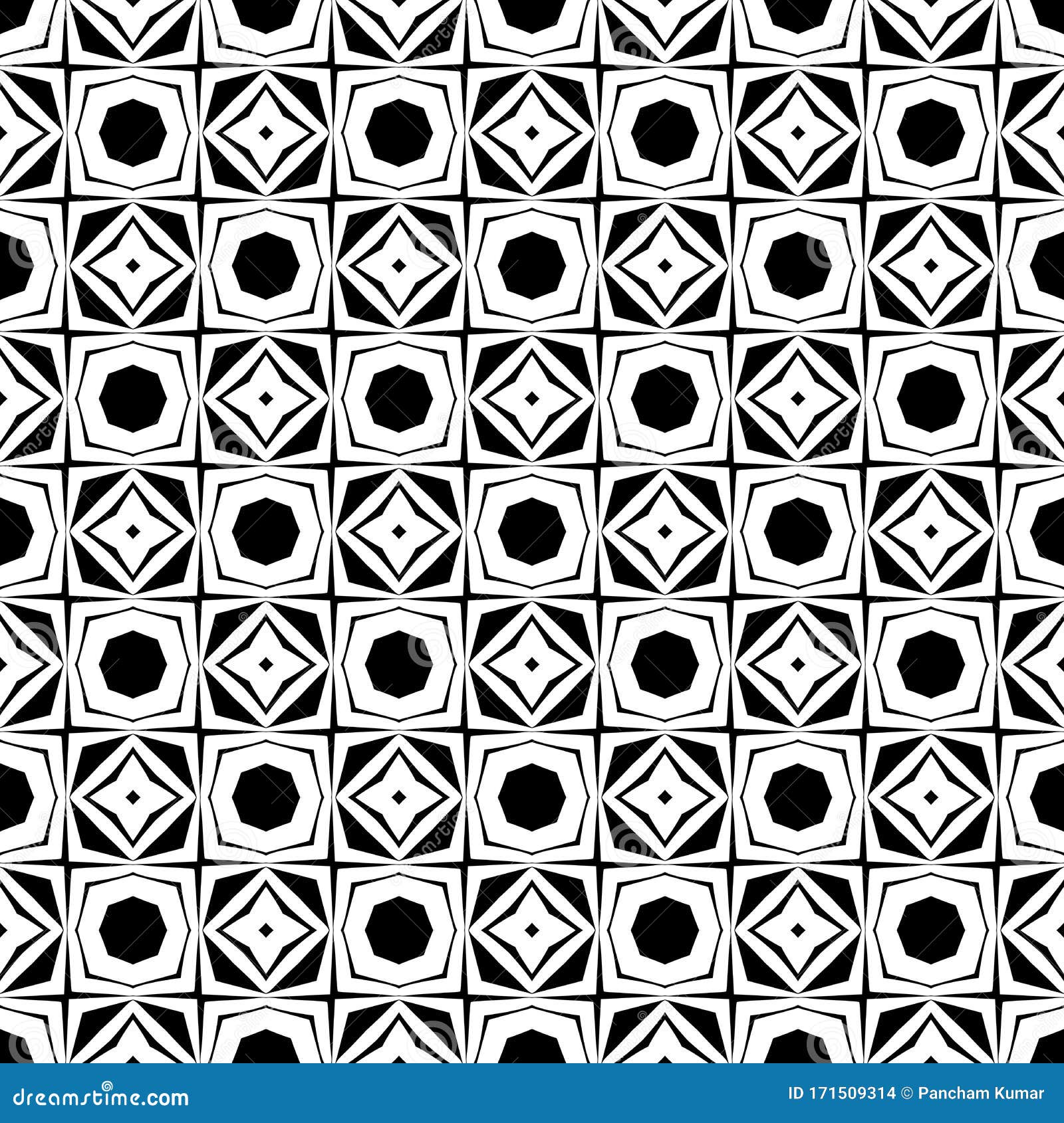 Black Geometric Seamless Repeat Pattern in Black Background. Decor ...