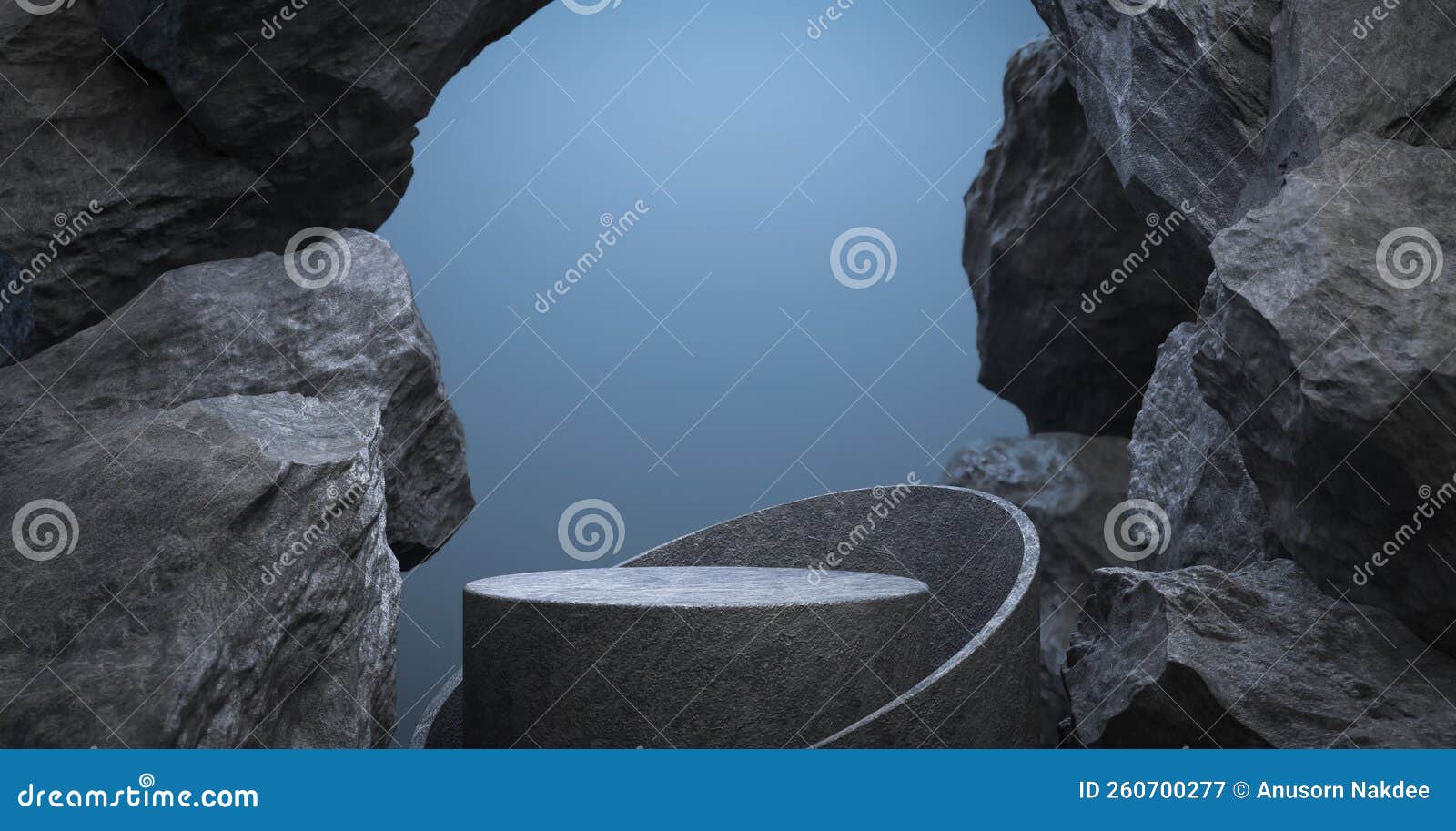 Black Geometric Stone and Rock Shape Background, Minimalist Mockup for ...