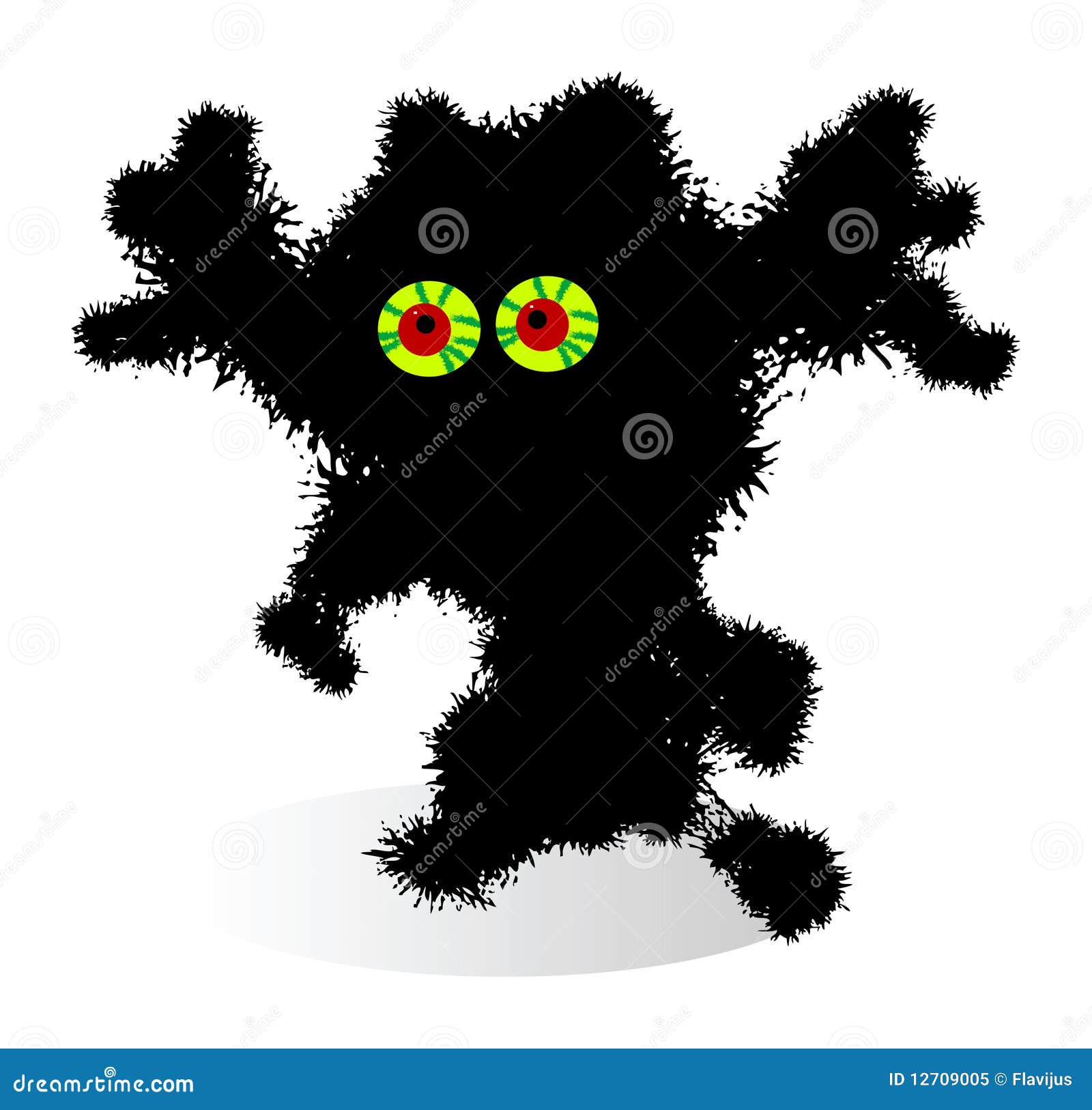 Black Germ stock vector. Illustration of organism, bacteria - 12709005