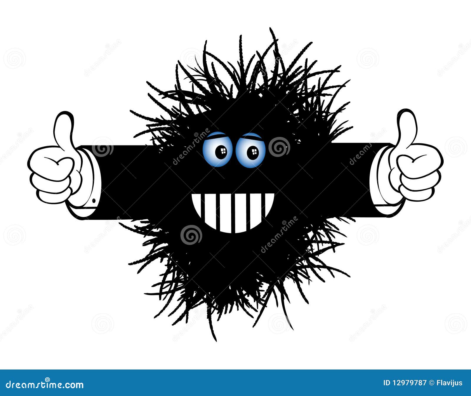 Black Germ stock vector. Illustration of cartoon, isolated - 12979787