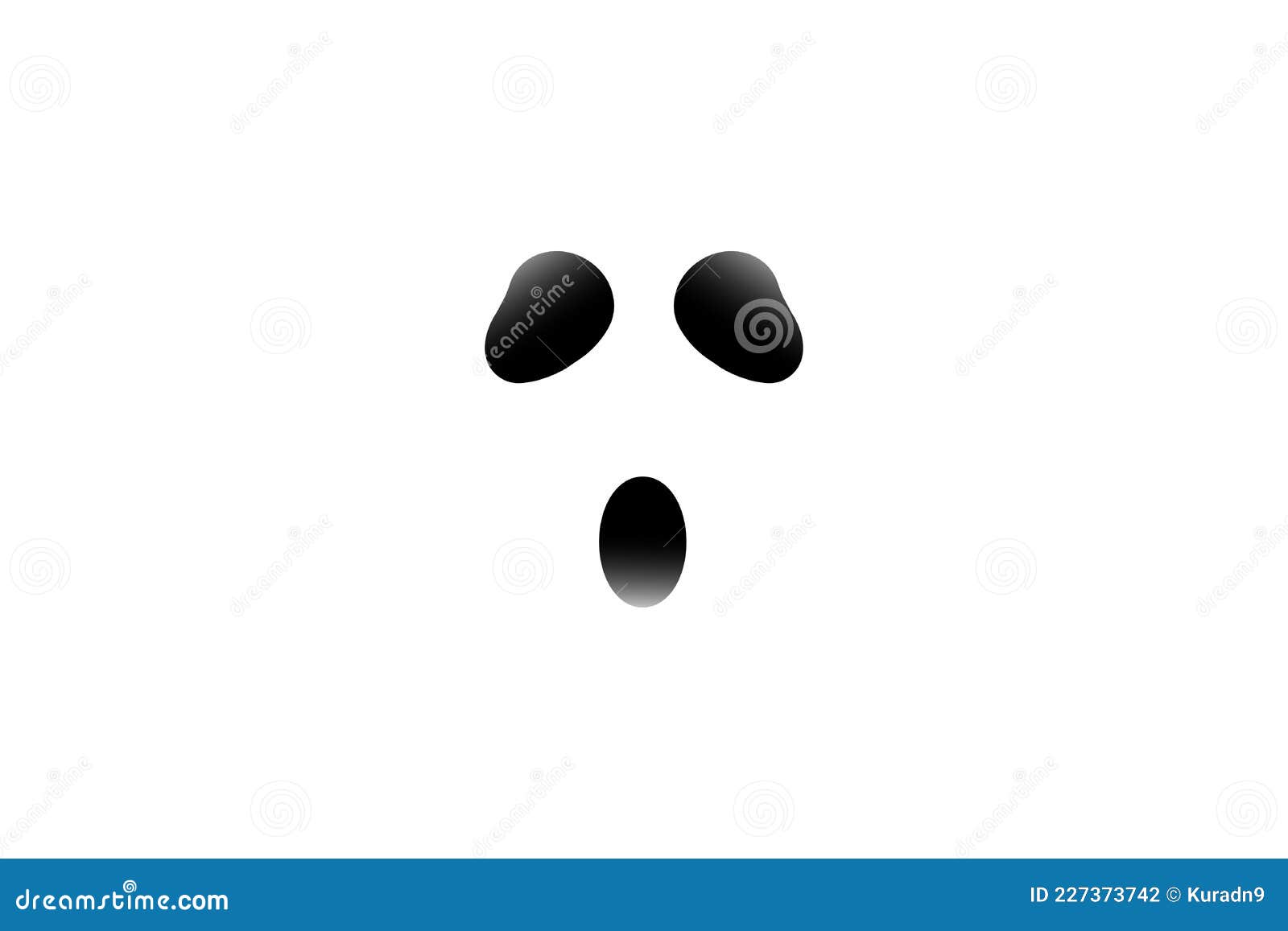 Black Ghost Eye on White Background â€“ Scary Halloween Wallpaper Stock ...