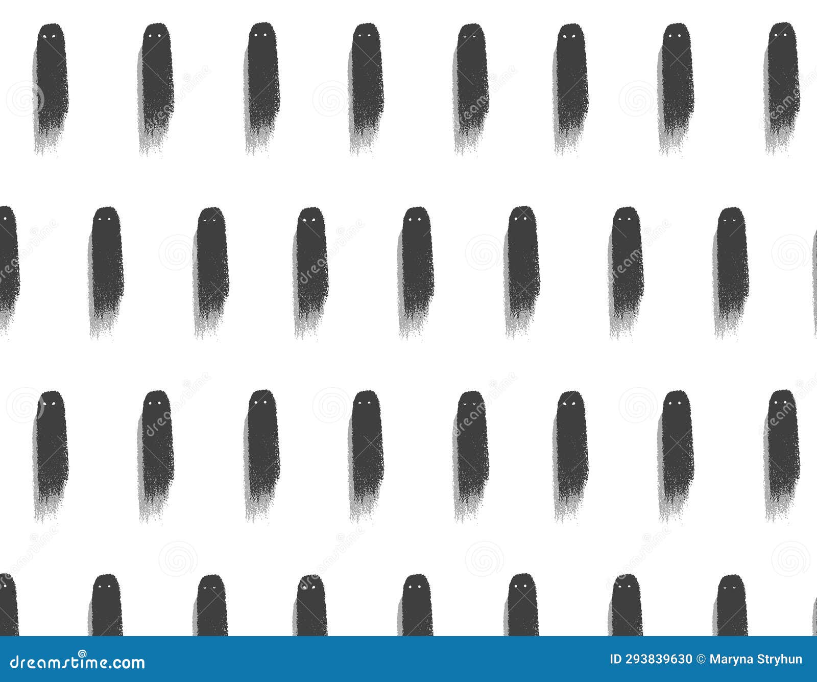 Black Ghost Pattern on Transparent Background Stock Vector ...