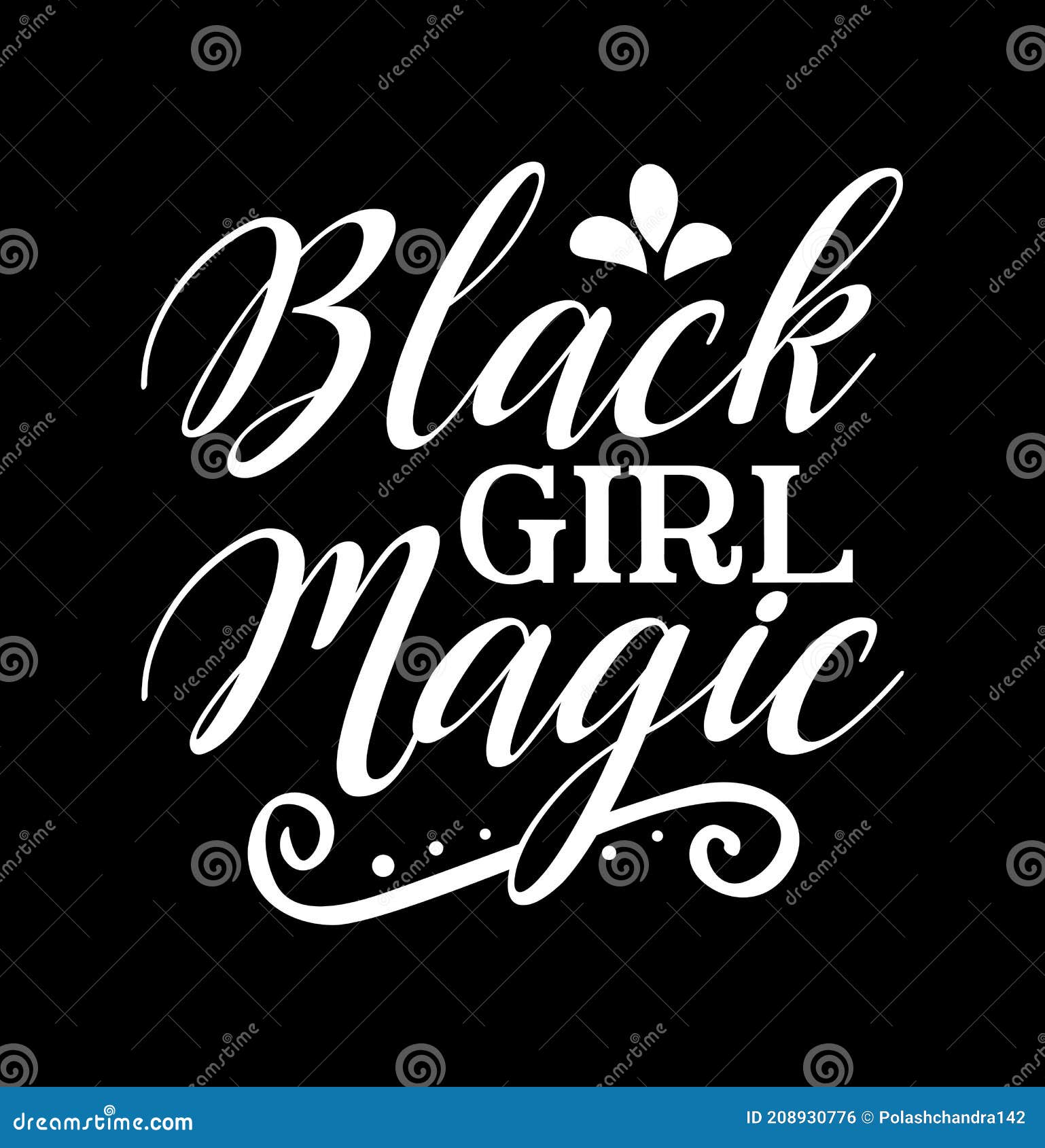 Black Girl Magic Perfect Girl Gift Lady Lover Stock Vector ...
