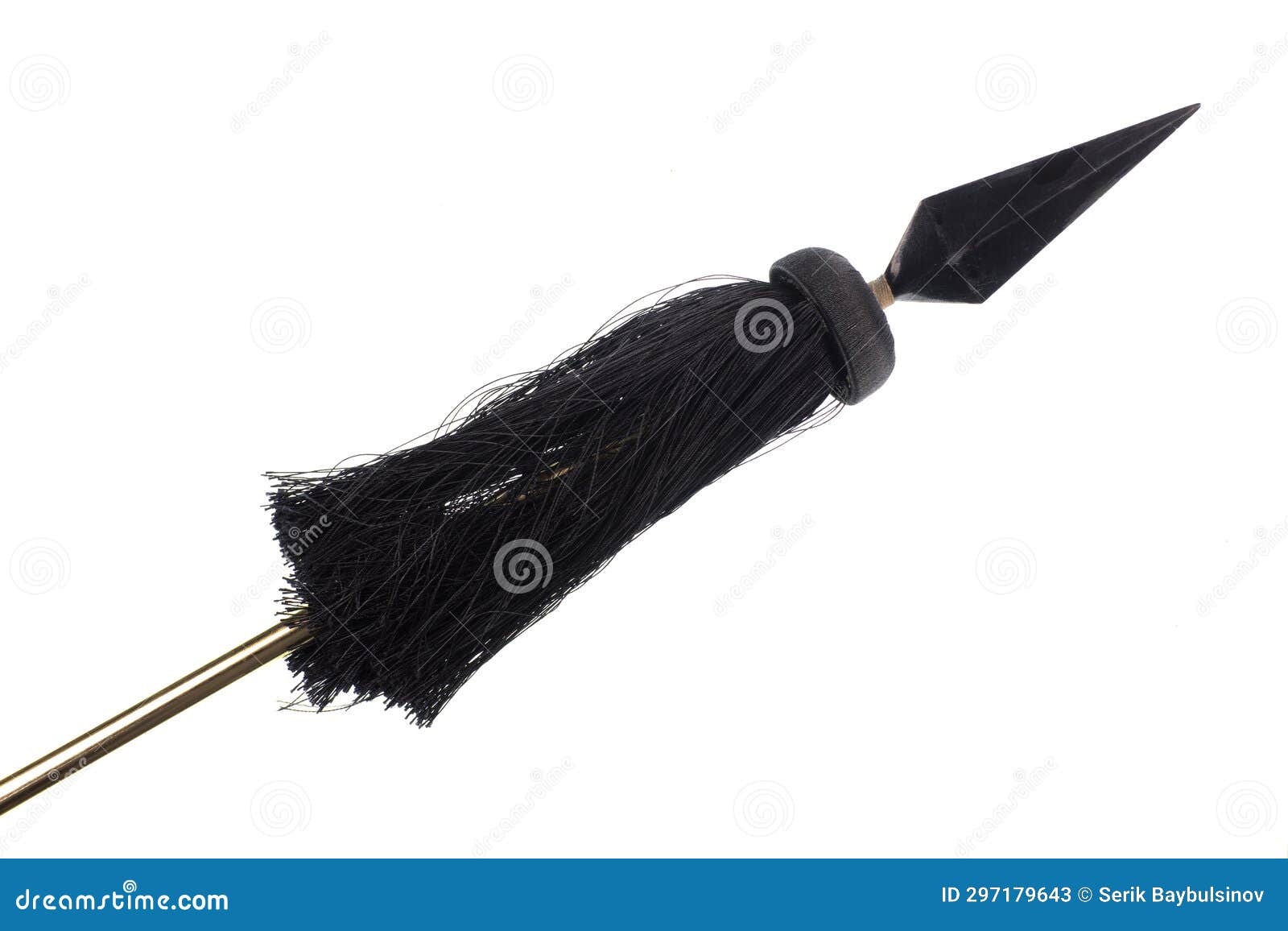 Black Gladiator Spear Isolated on White Stock Image - Image of lance ...
