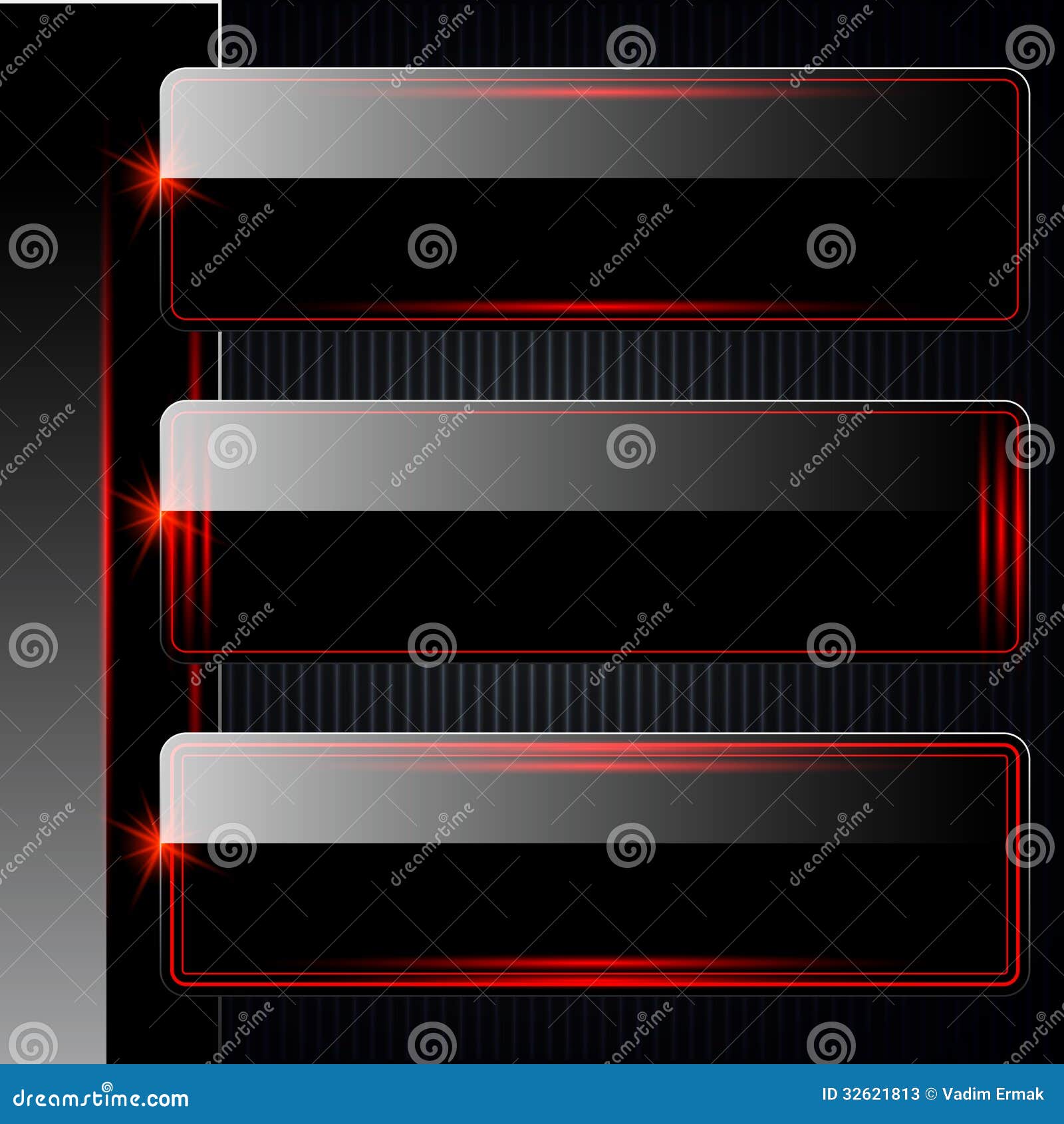 Black glass banners stock vector. Illustration of information - 32621813